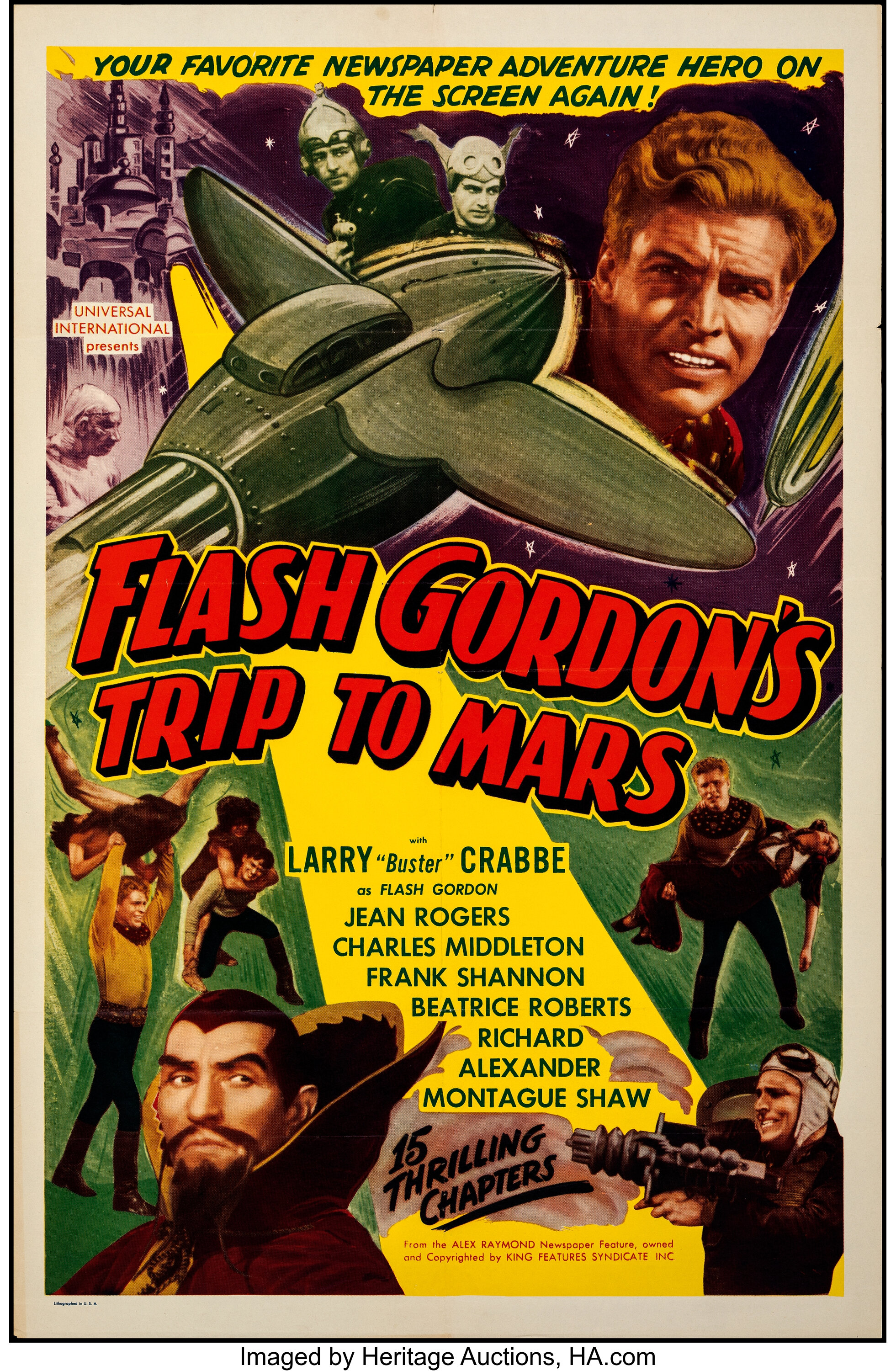 Flash Gordon's Trip to Mars (Universal International, R-1950s). | Lot ...