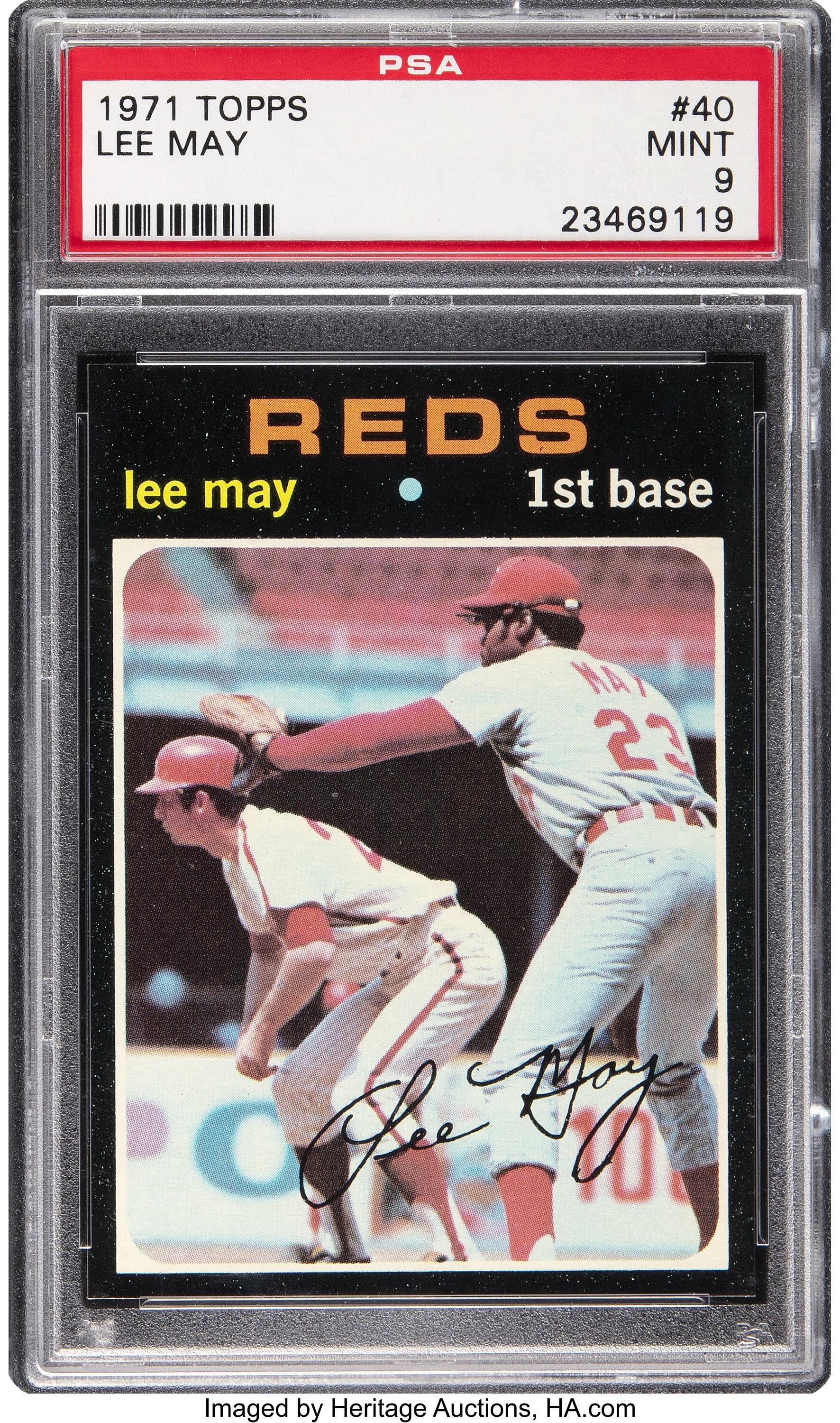 1971 Topps Lee May #40 PSA Mint 9 - Only One Higher!... Baseball | Lot ...