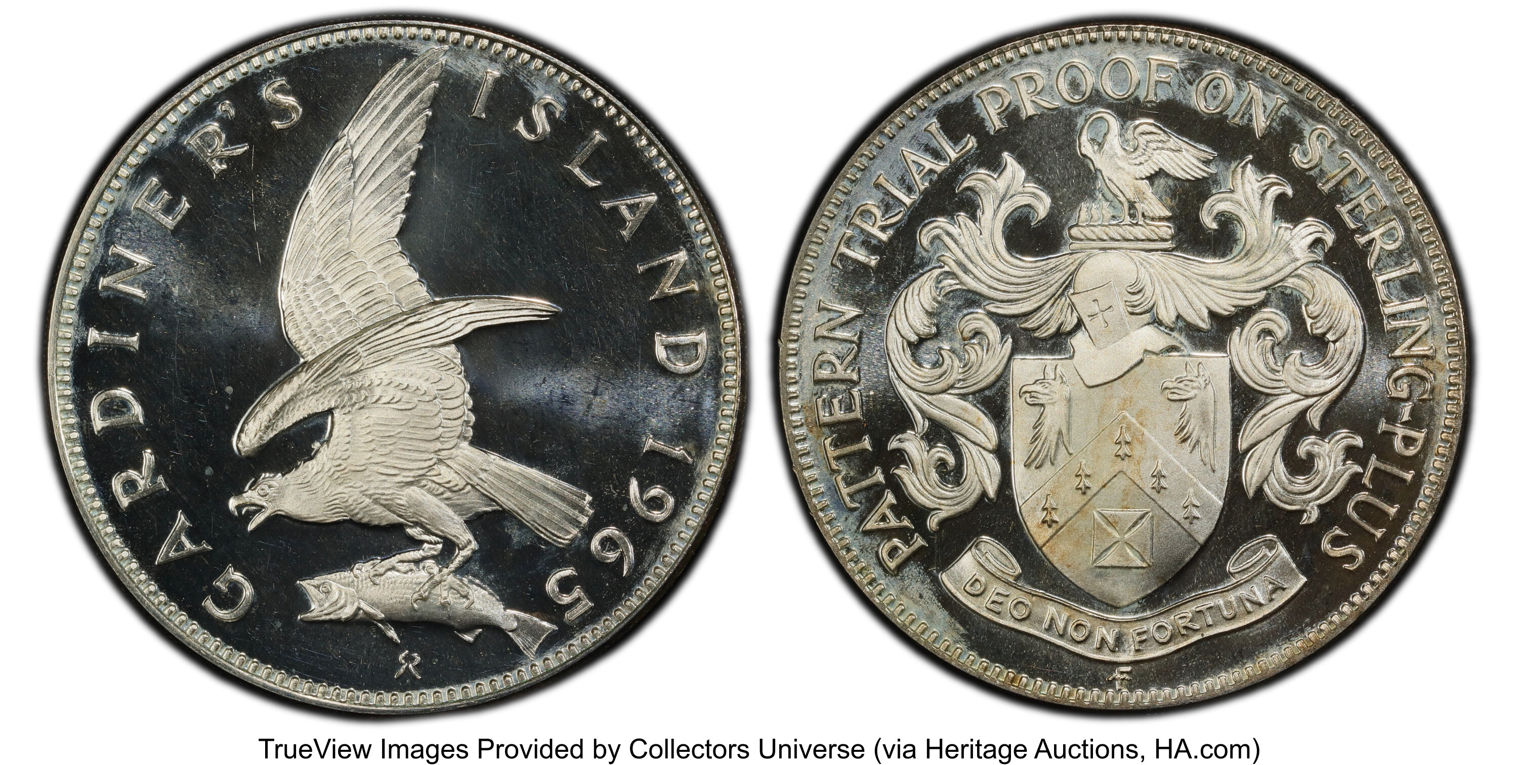 1965-FM Gardiner's Island Pattern Trial Proof SP64 PCGS. Bruce | Lot ...