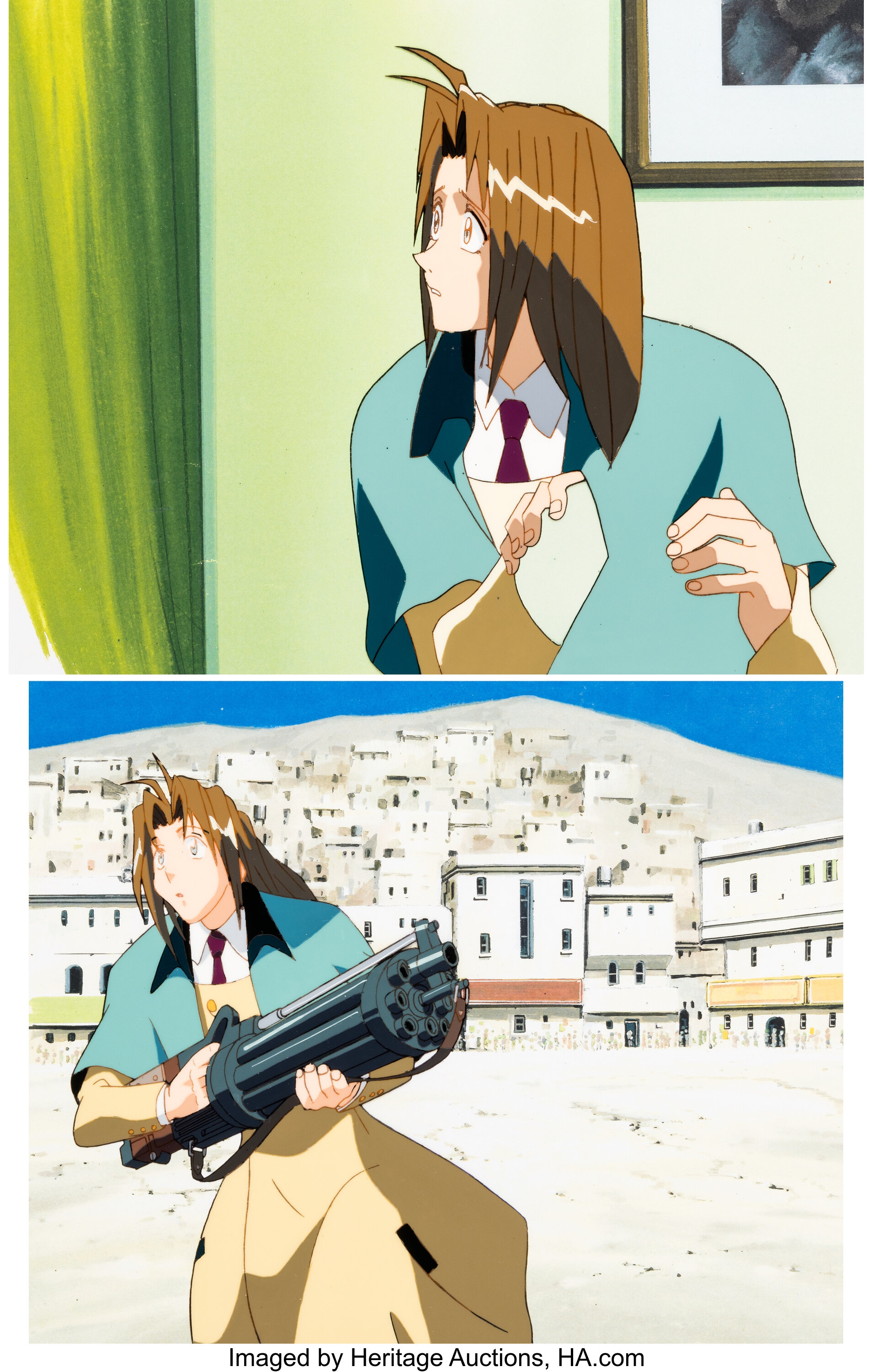 Trigun Milly Thompson Production Cel and Animation Drawing Group of ...