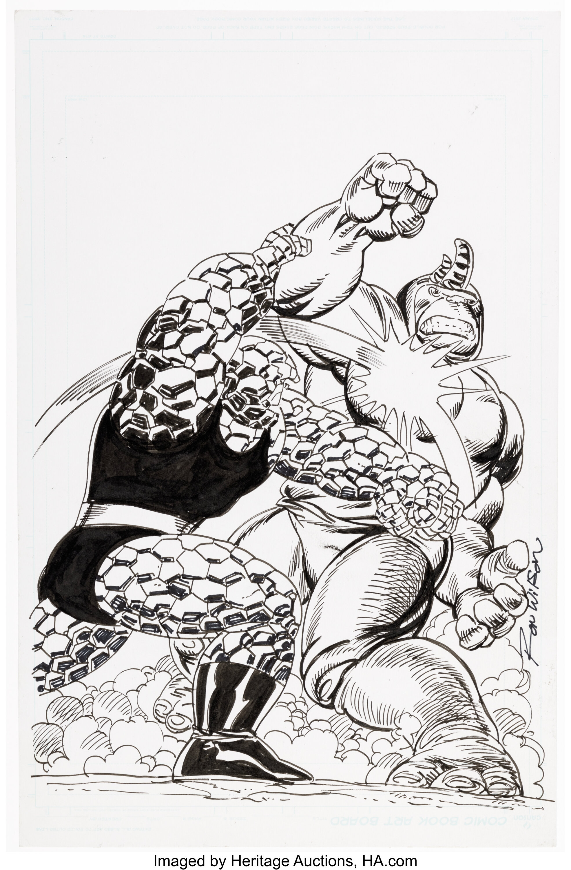 Ron Wilson The Thing #24 Cover Re-Creation Illustration Original | Lot ...