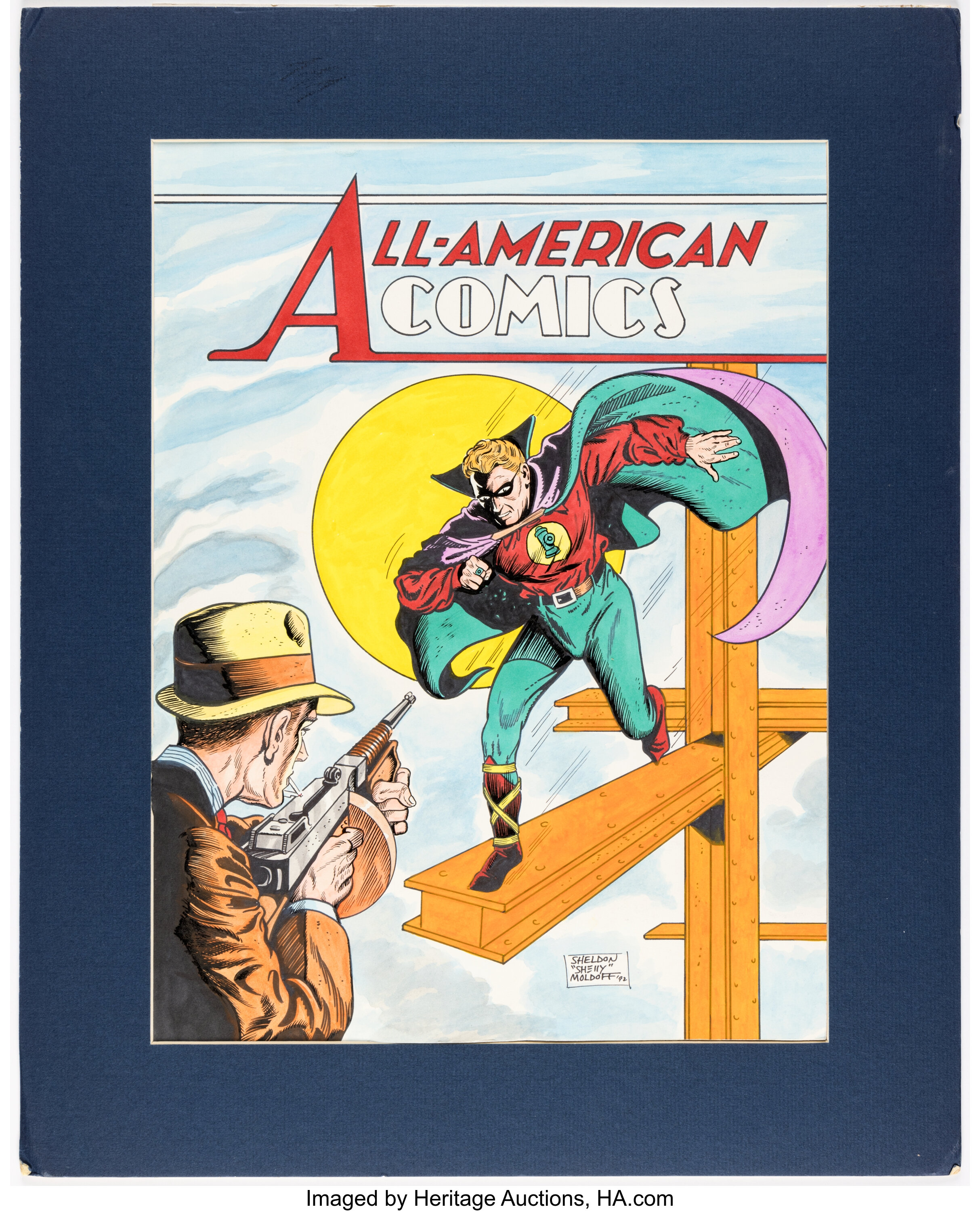 Sheldon Moldoff All-American Comics #16 Cover Re-Creation Original ...