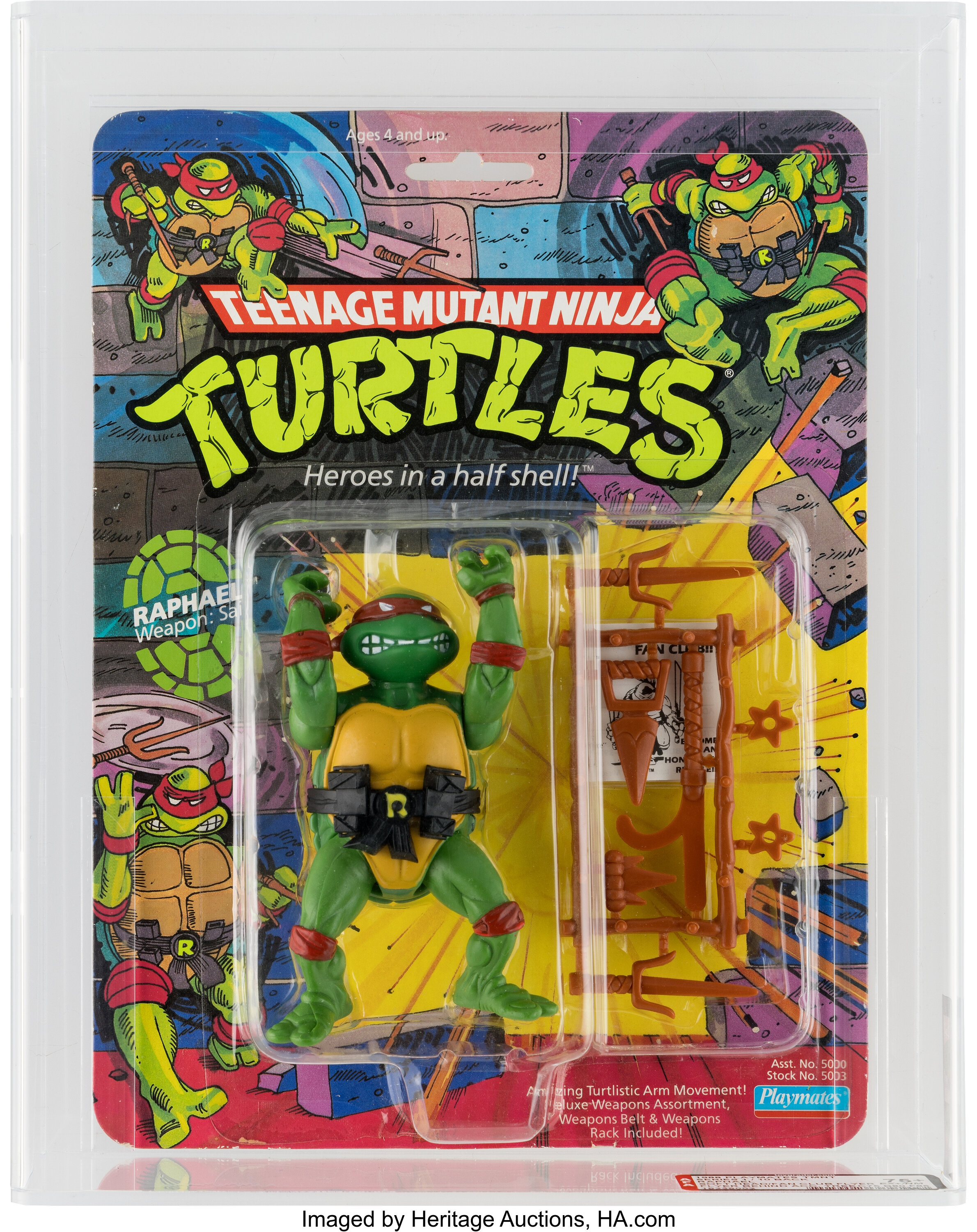 Teenage Mutant Ninja Turtles Raphael Soft Head with Fan Club Flyer ...