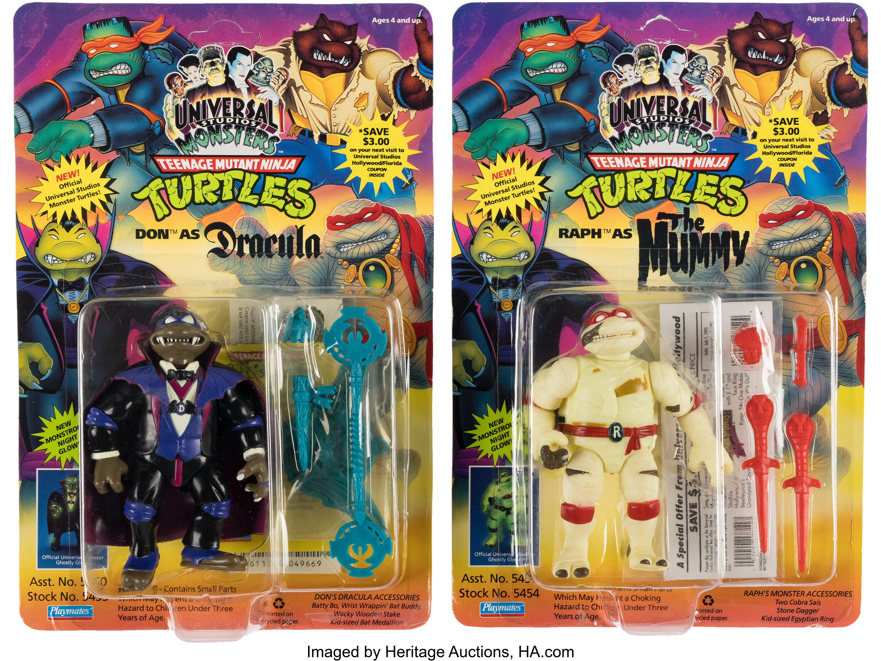 Teenage Mutant Ninja Turtles Mummy Raph & Dracula Don (Relocated | Lot ...