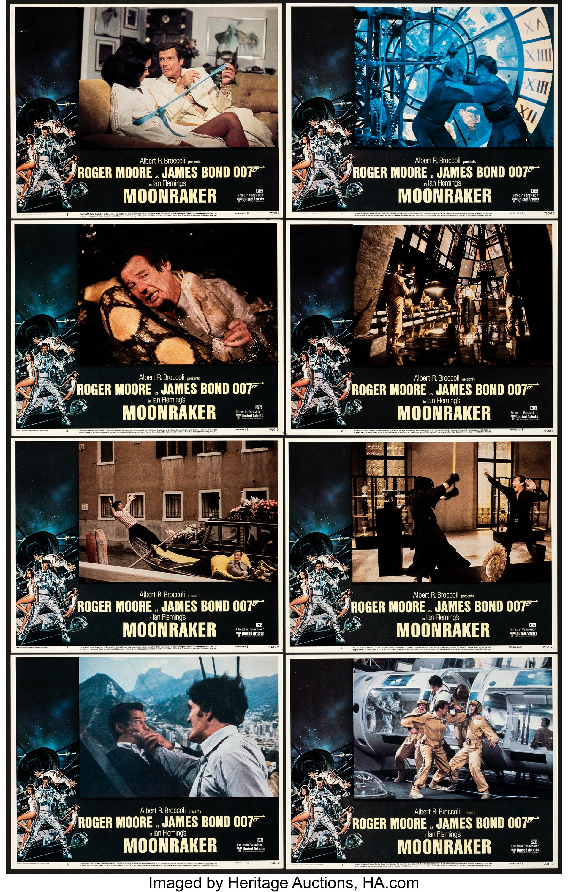 Moonraker (United Artists, 1979). Overall: Very Fine. Lobby Card | Lot ...