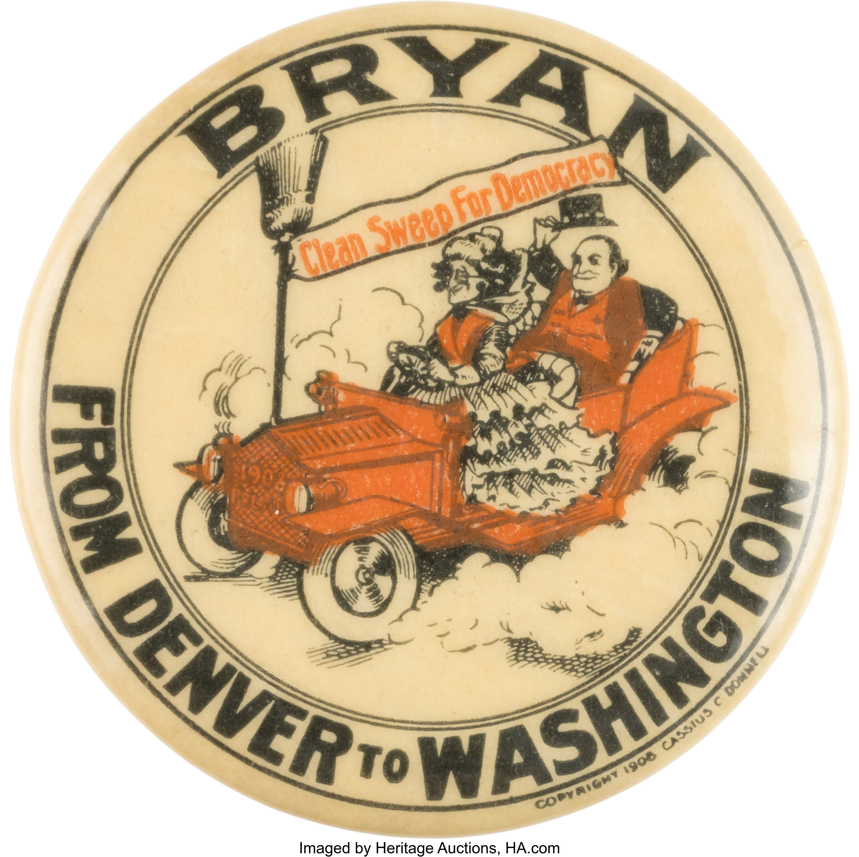 William Jennings Bryan: Classic Denver to Washington Cartoon | Lot ...