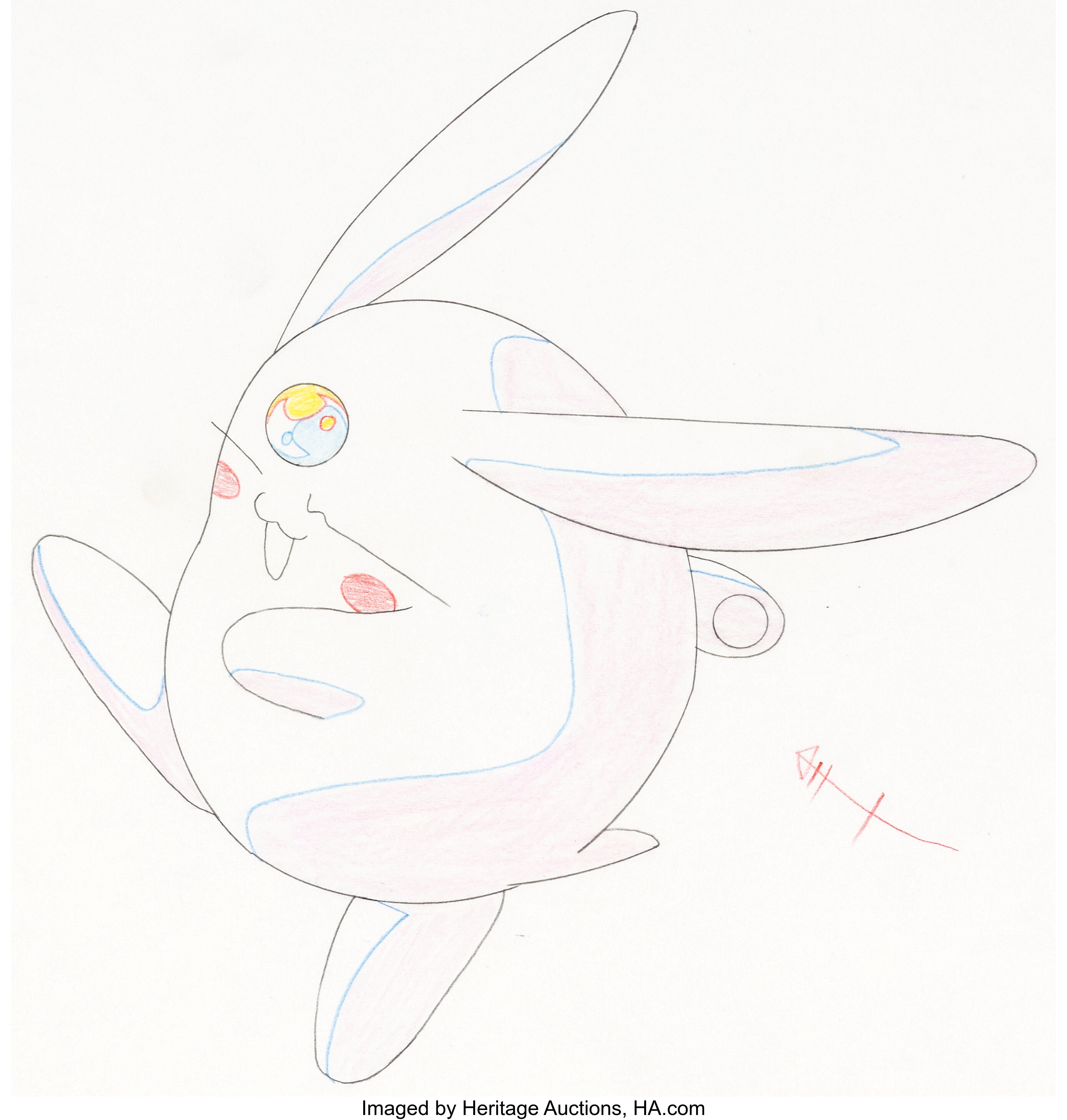Magic Knight Rayearth Mokona Animation Drawing (Tokyo Movie | Lot ...