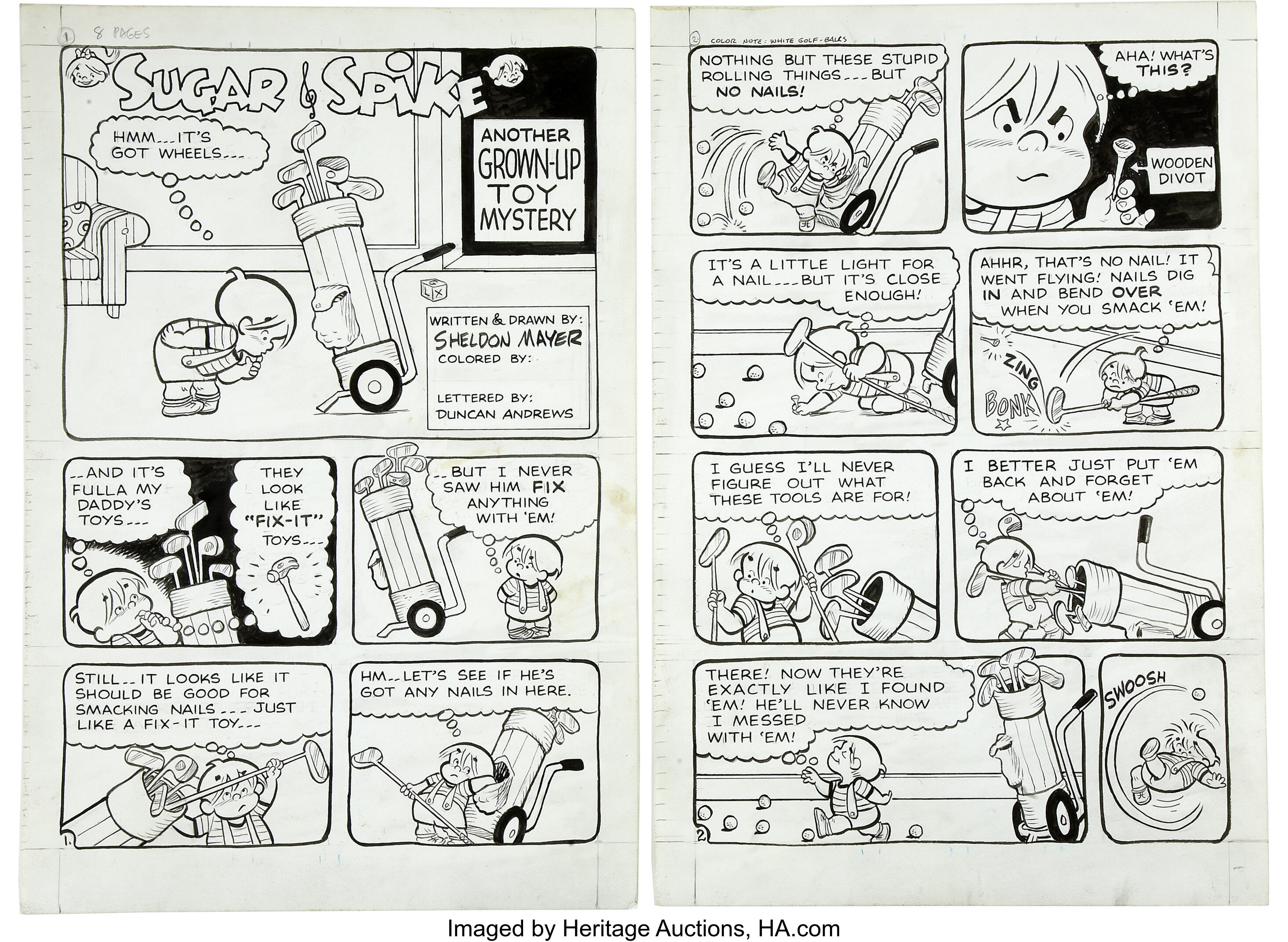 Sheldon Mayer - Complete 8-page Sugar & Spike Story "Another | Lot ...