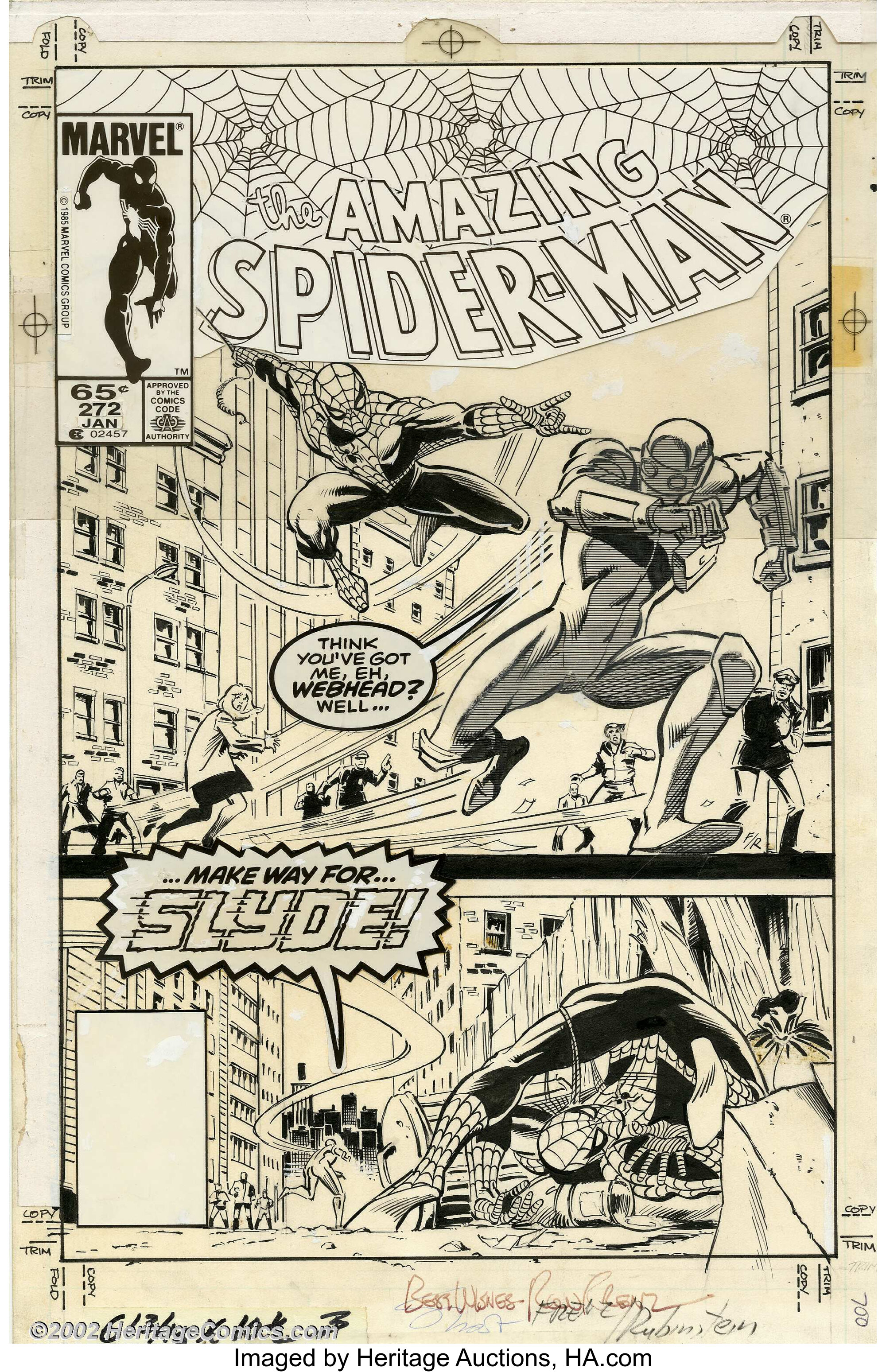 Ron Frenz and Joe Rubenstein - Original Cover Art to Amazing | Lot ...