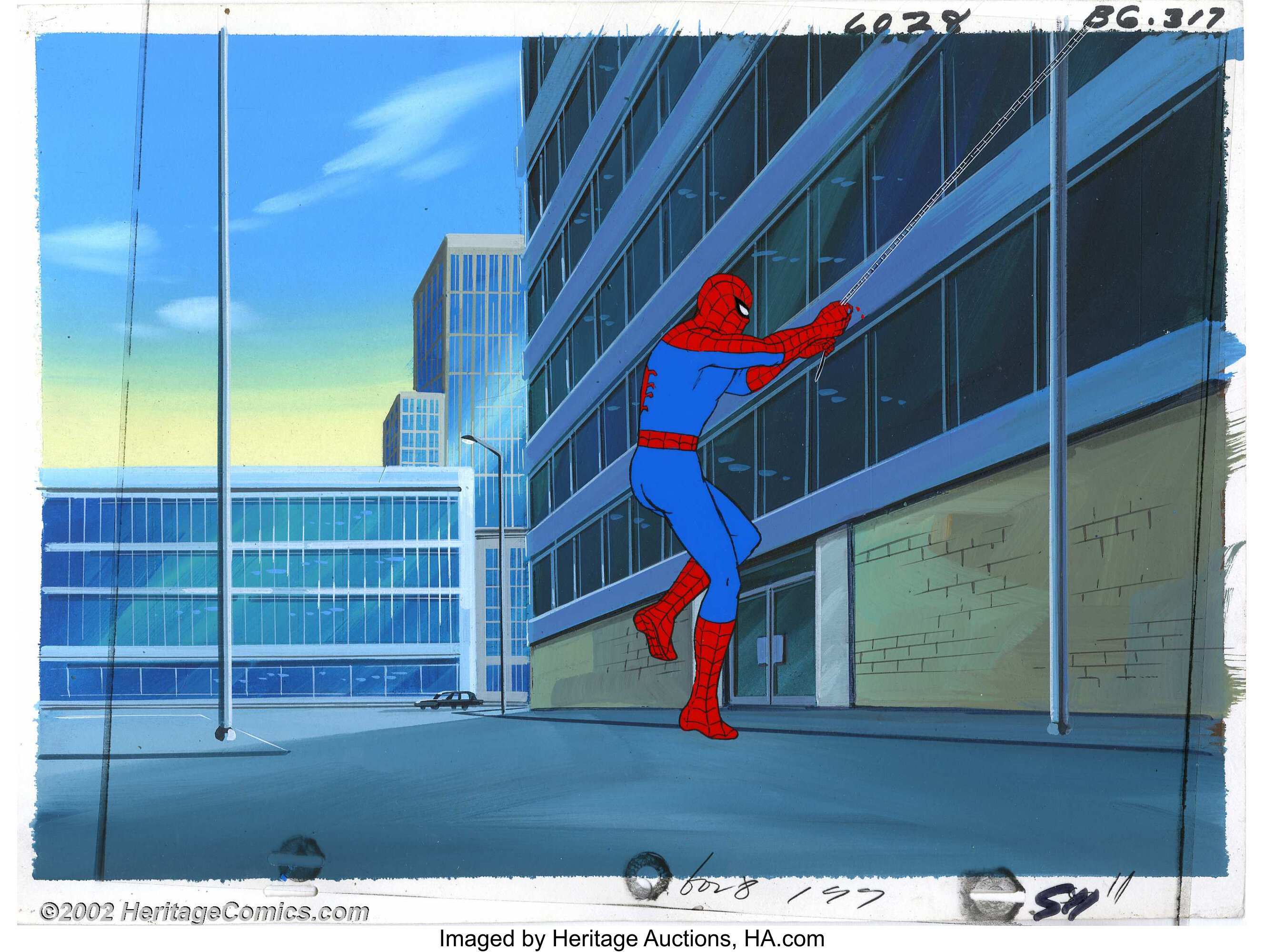Original Animation Art for Spider-Man with Original Production | Lot ...