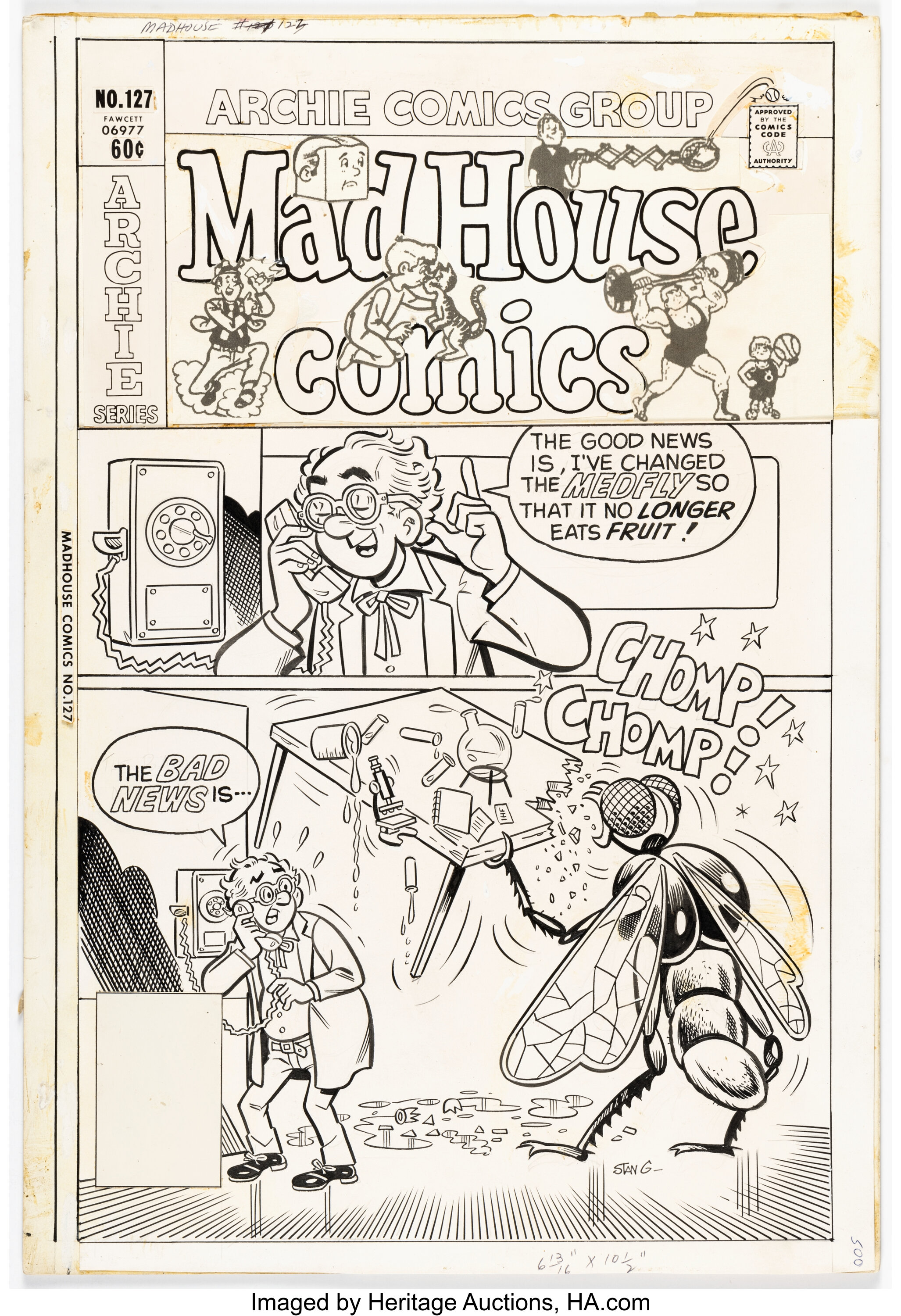 Stan Goldberg Mad House / Madhouse / Madhouse Comics #127 Cover | Lot ...