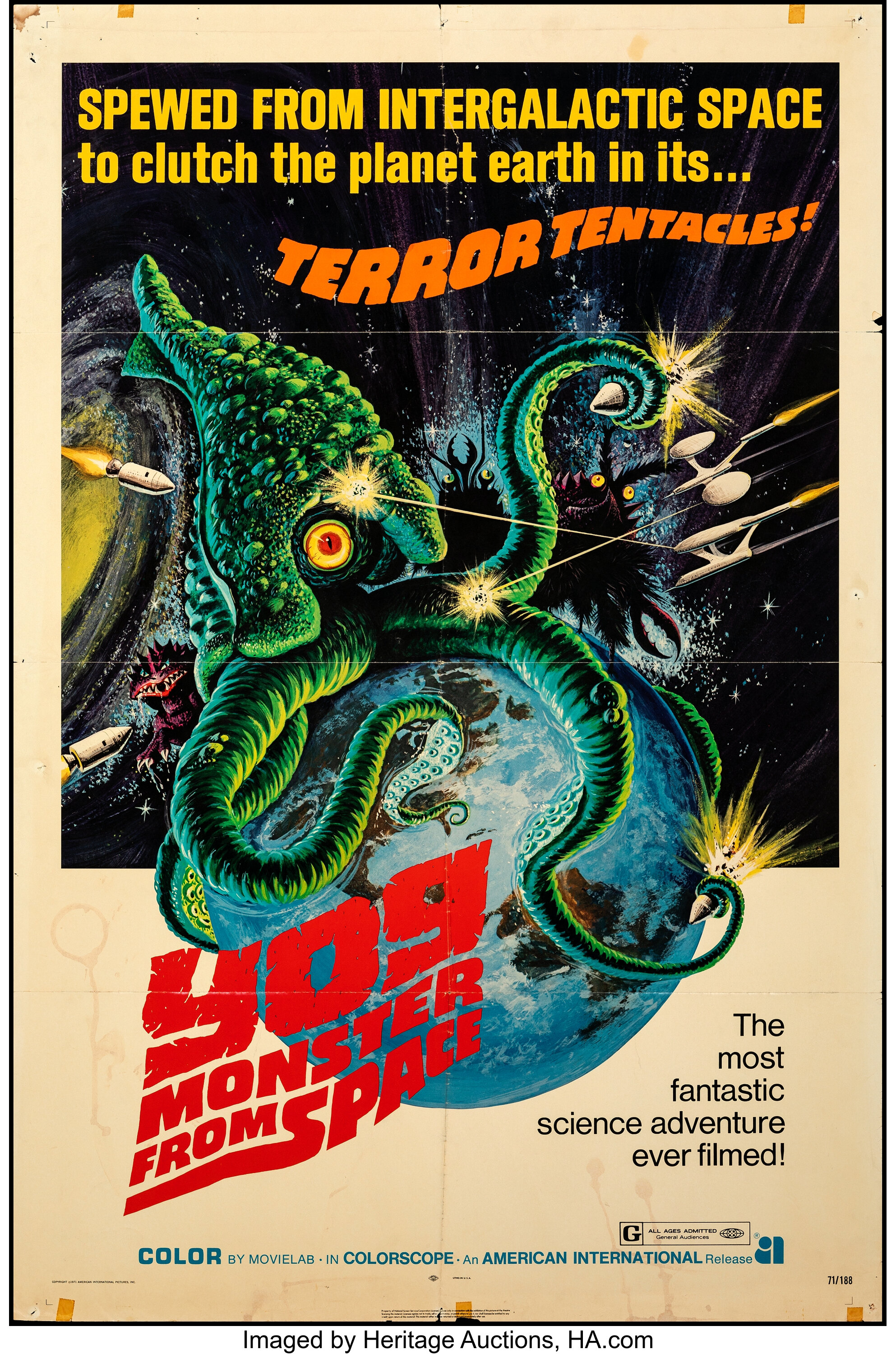 Yog, Monster from Space (American International, 1970). Folded, | Lot ...