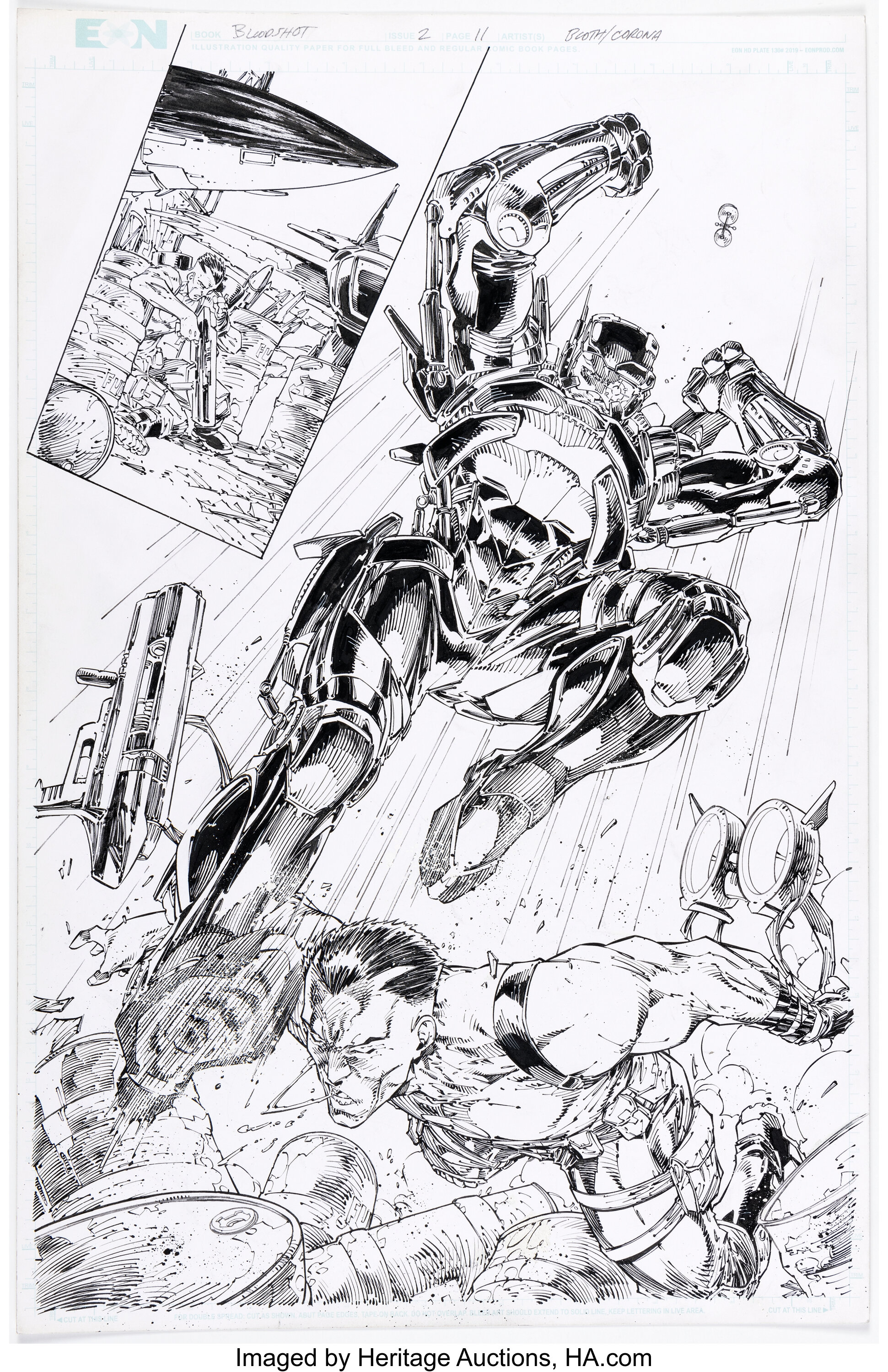 Brett Booth and Adelso Corona Bloodshot #2 Story Page 11 Original | Lot ...