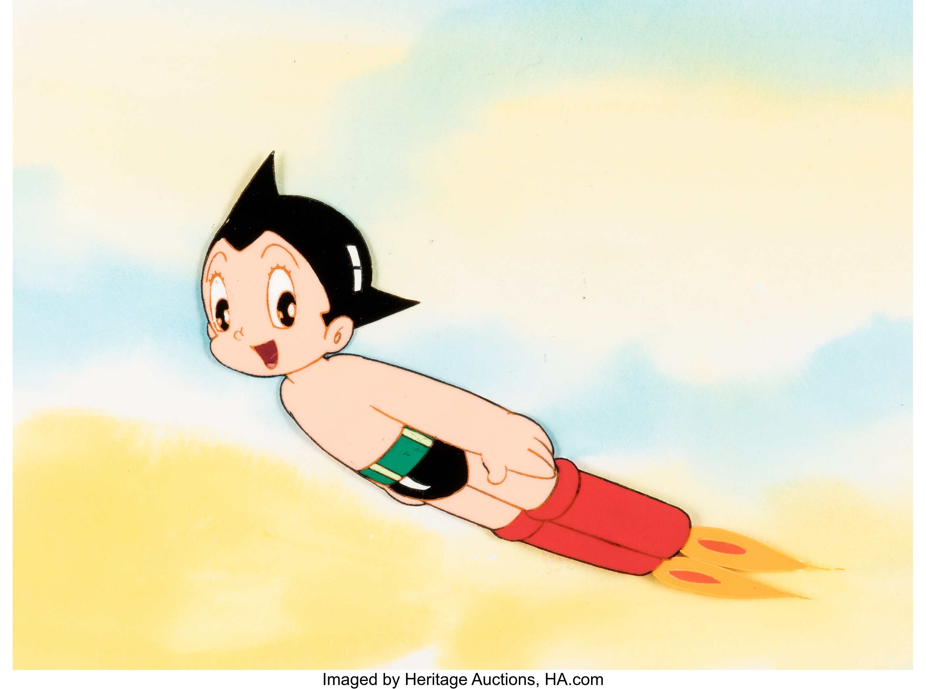 Astro Boy Astro Boy Production Cel with Custom-Painted Background | Lot ...