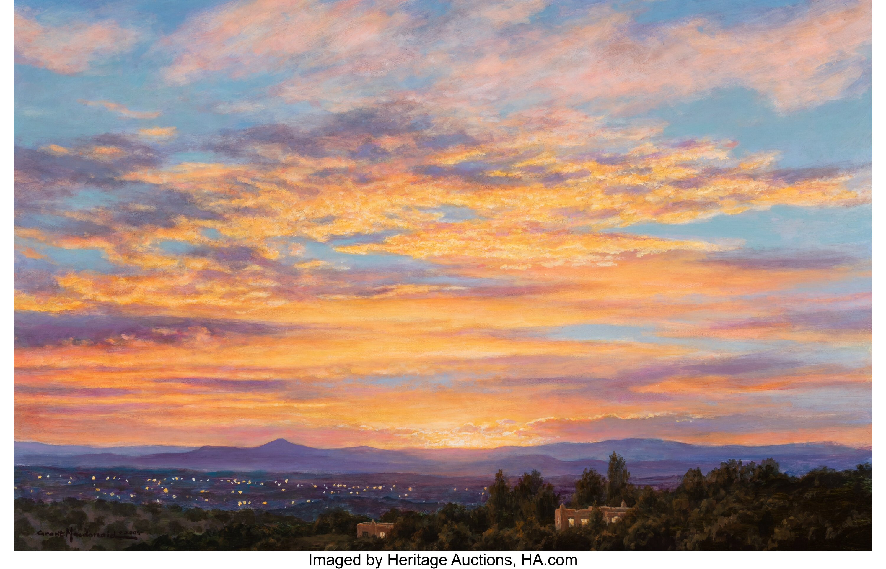 Grant Macdonald (American, b. 1944). Santa Fe Gold, 2007. Oil on | Lot ...