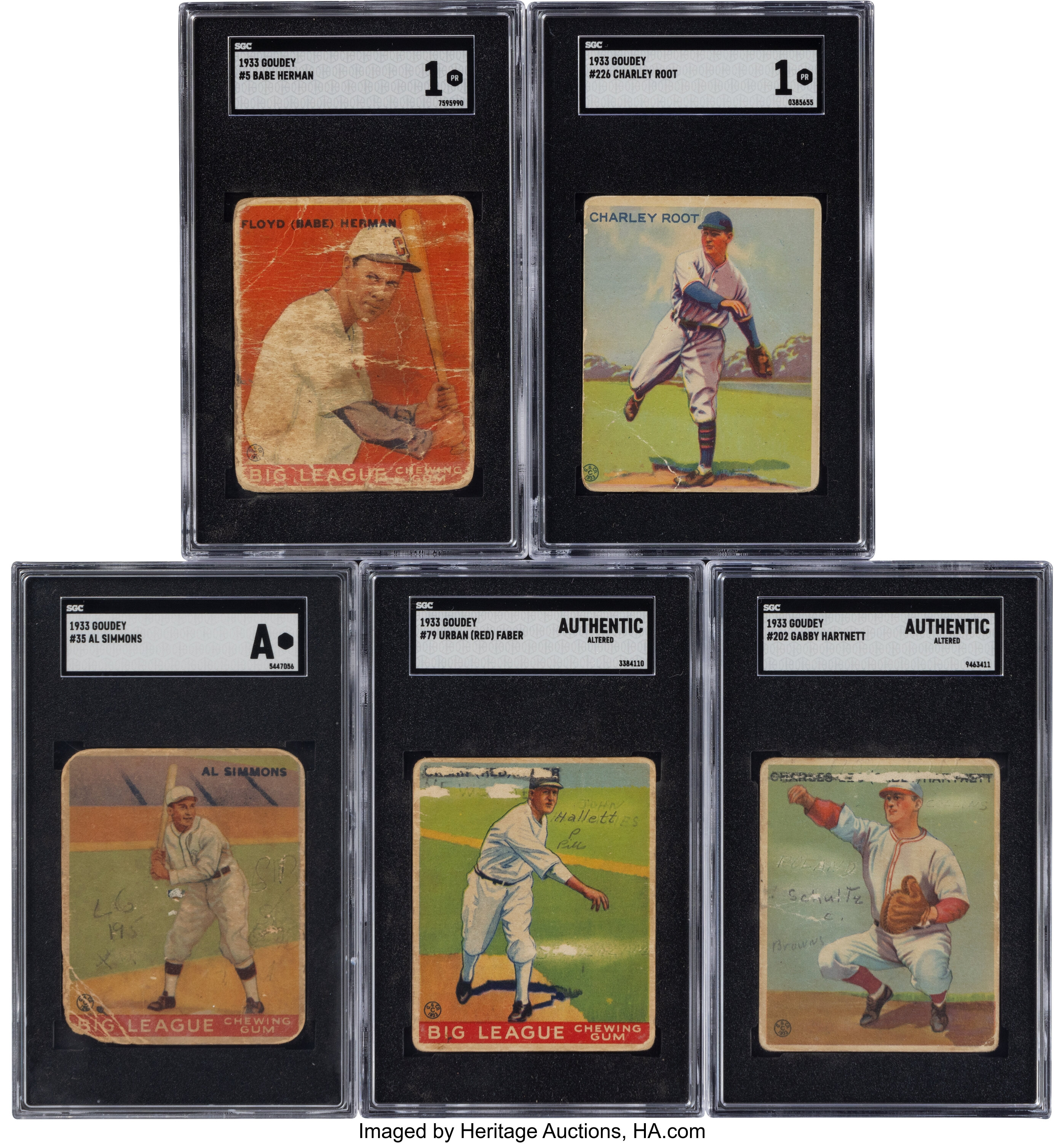 1933 Goudey Baseball Graded Collection (23). ... Baseball Cards | Lot ...