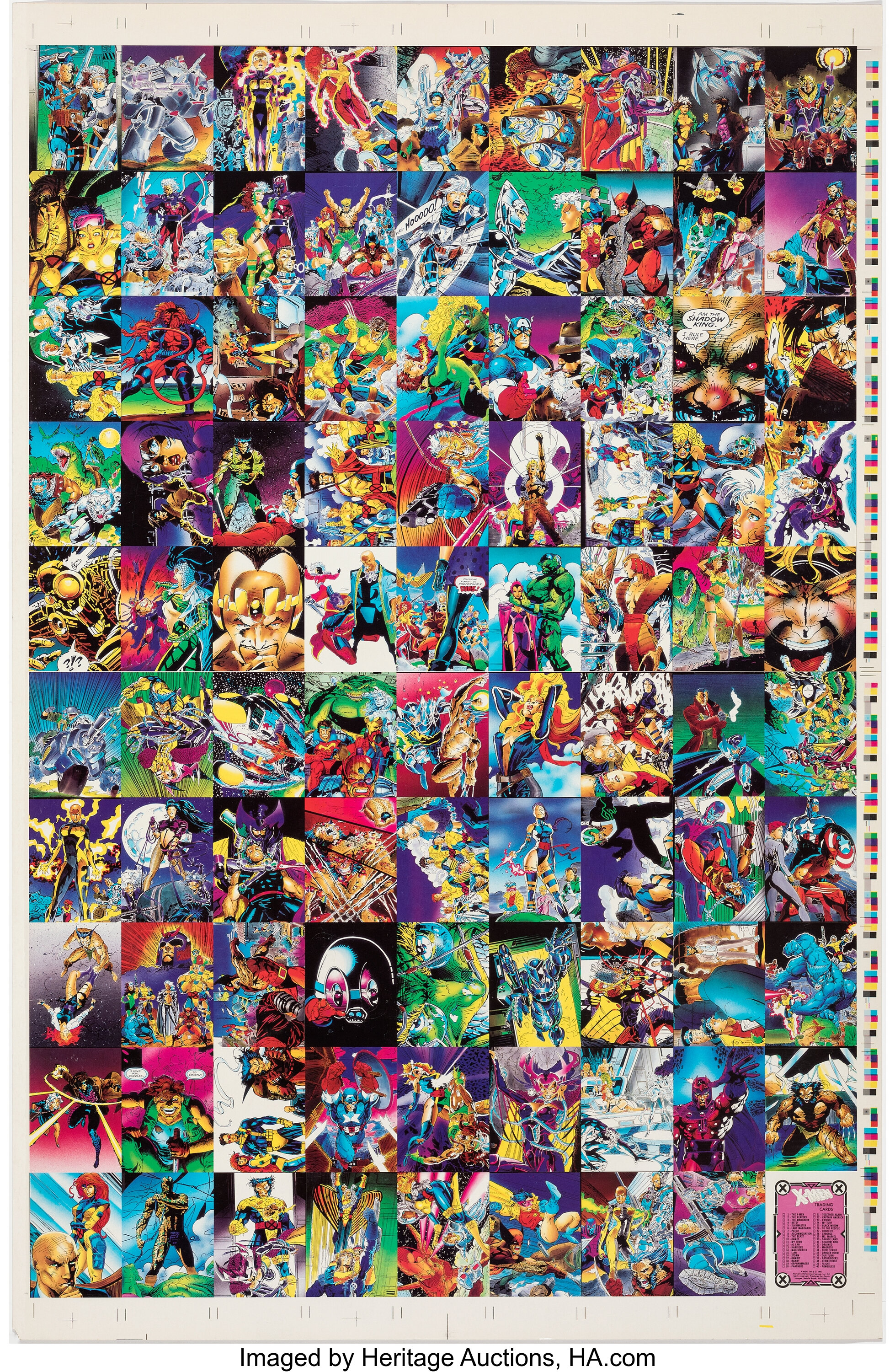 1991 Comic Images X-Men - Uncut Sheet... Memorabilia Trading Cards ...