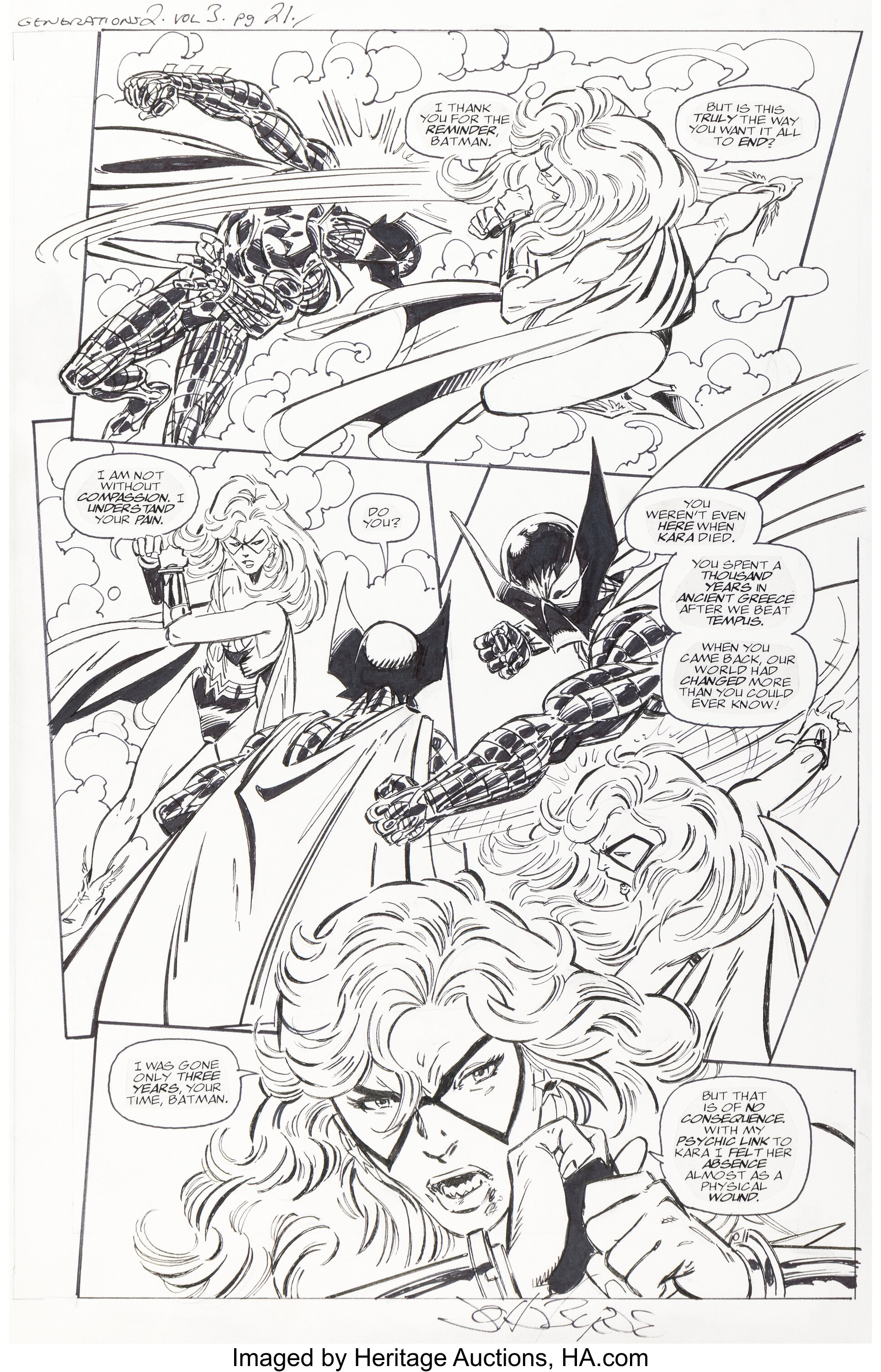 John Byrne Superman & Batman: Generations II #3 Story Page 21 | Lot ...