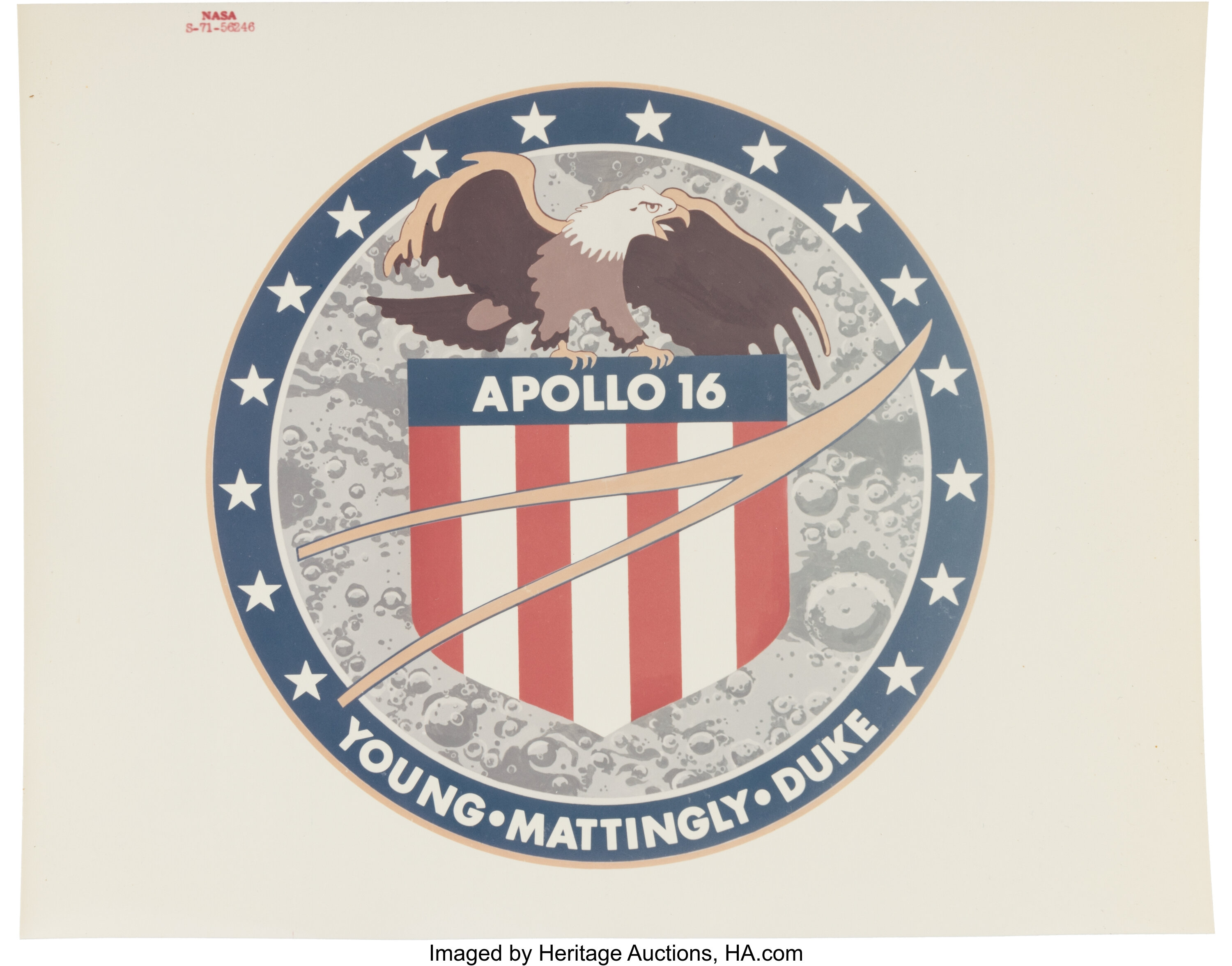 Apollo 16 Vintage NASA Color Photos (Two), Images S-71-56246 and | Lot ...