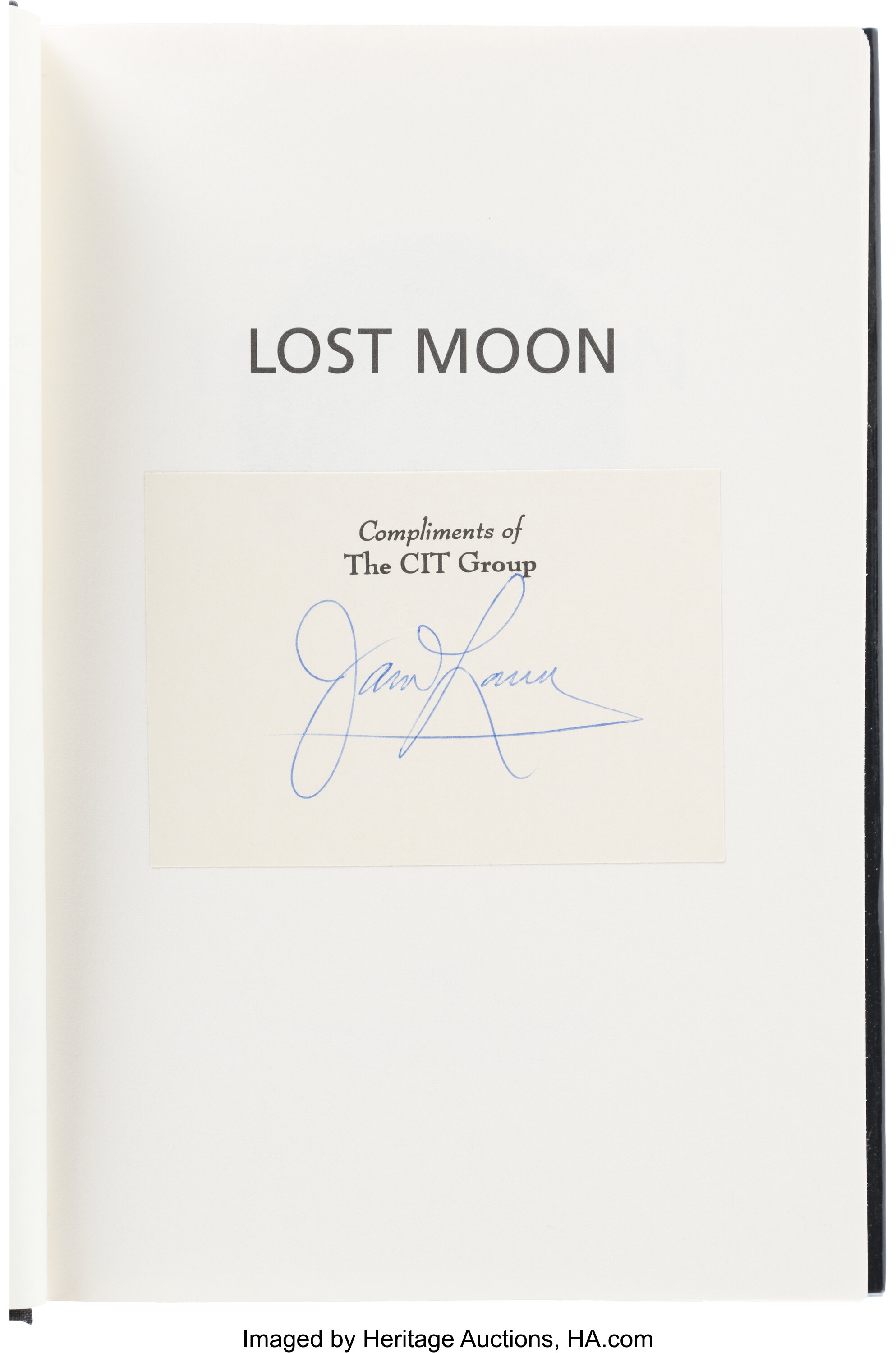 James Lovell Signed Book: Lost Moon. ... Space Exploration | Lot #71221 ...