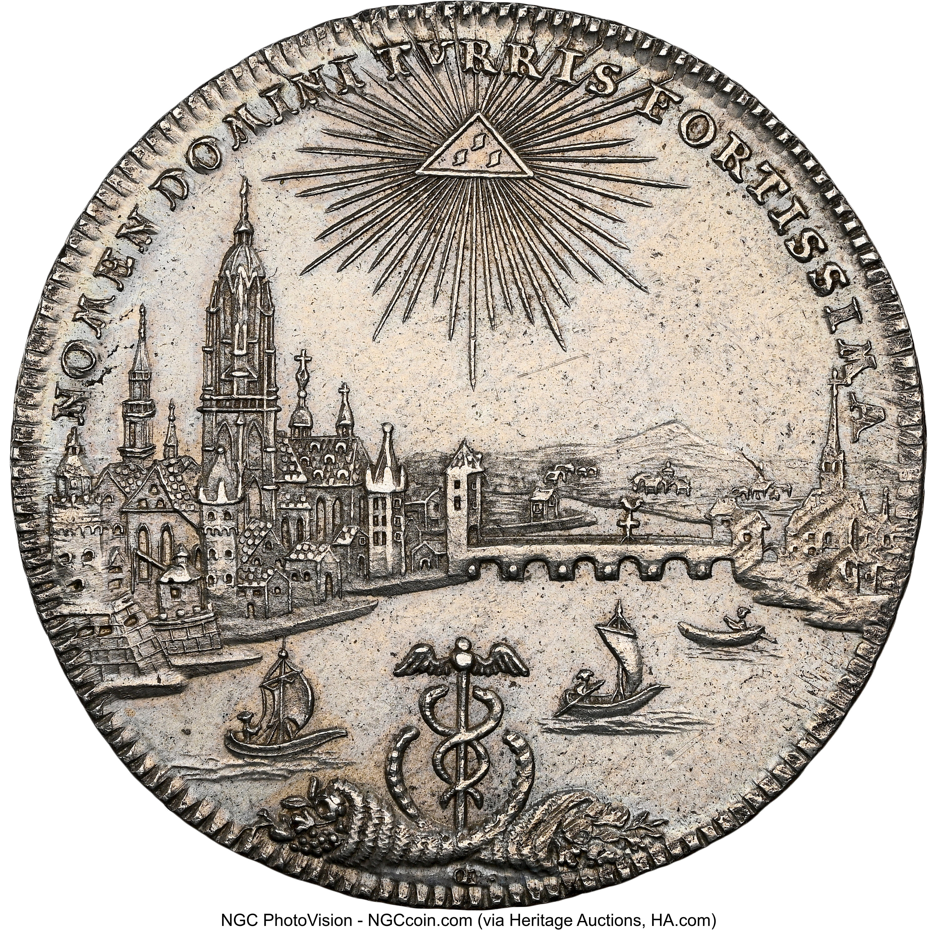 German States: Frankfurt. Free City "City View" Taler 1772 PCB-OE | Lot ...