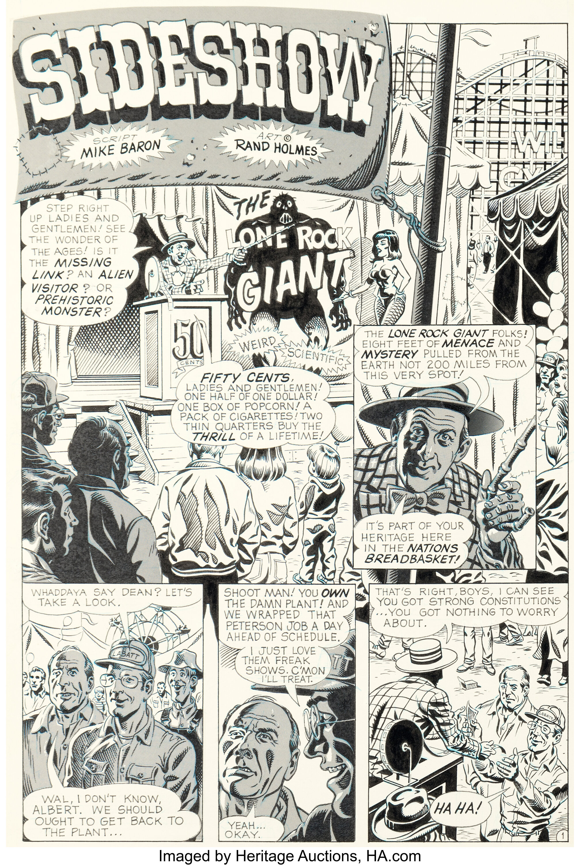 Rand Holmes Death Rattle #10 Complete 8-Page Story "Sideshow" | Lot ...