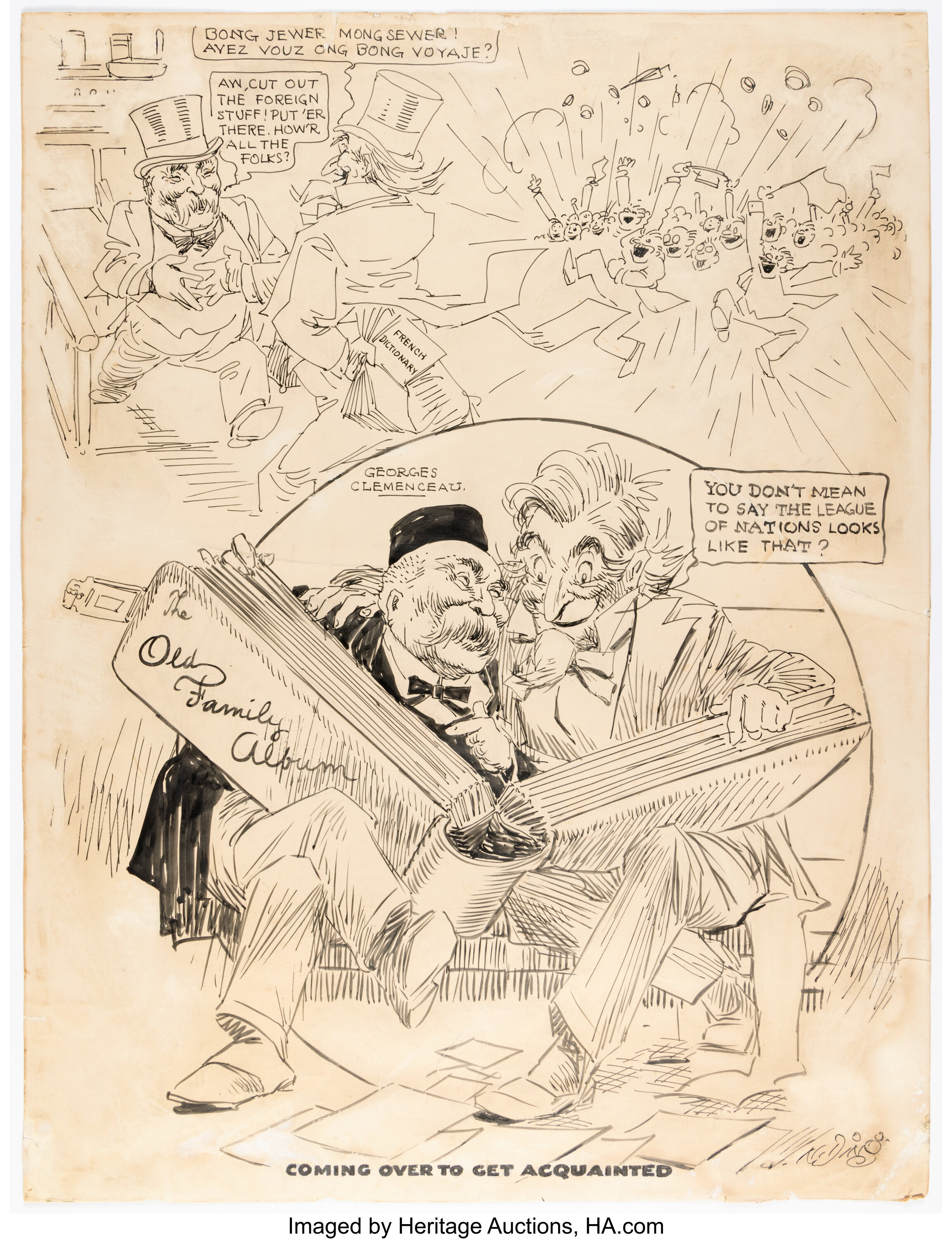 J. N. "Ding" Darling - Editorial Cartoon Illustration Original Art ...