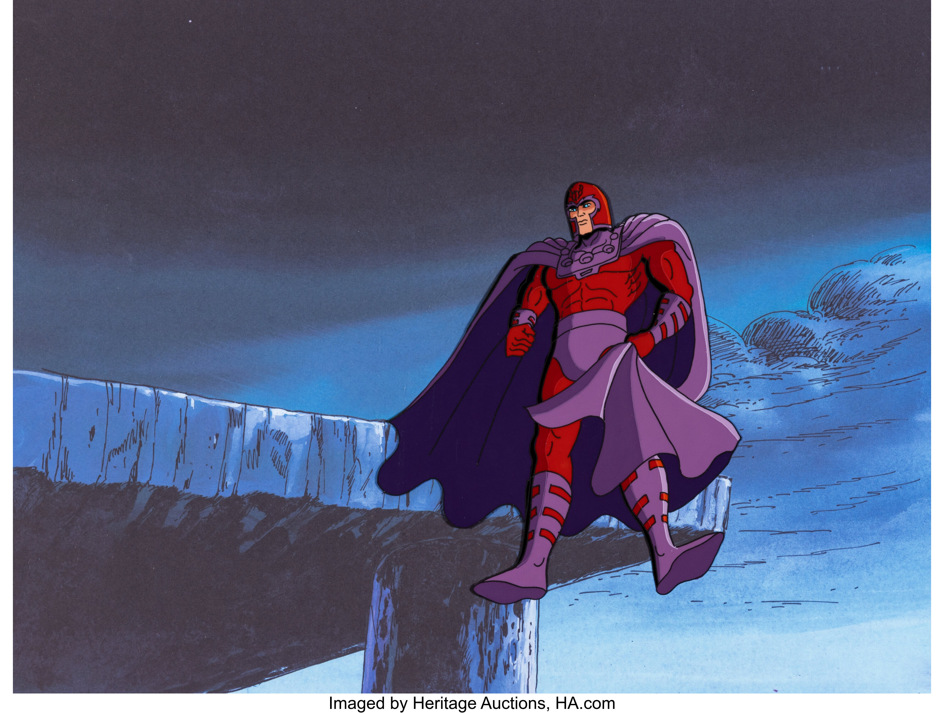 X-Men "Enter Magneto" Production Cel and Matching Animation Drawing ...