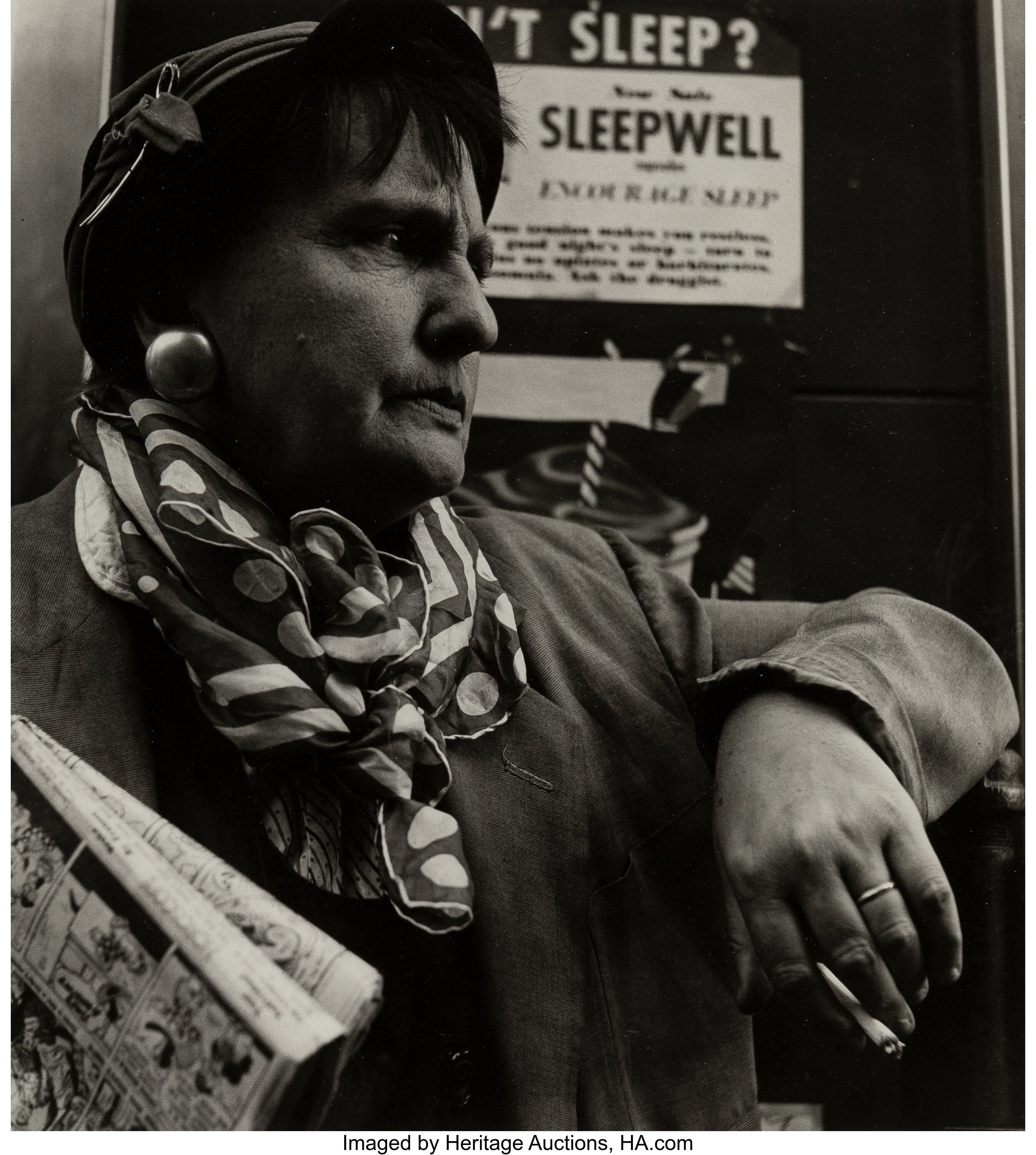 Vivian Maier (American, 1926-2009). Woman with Cigarette and | Lot ...