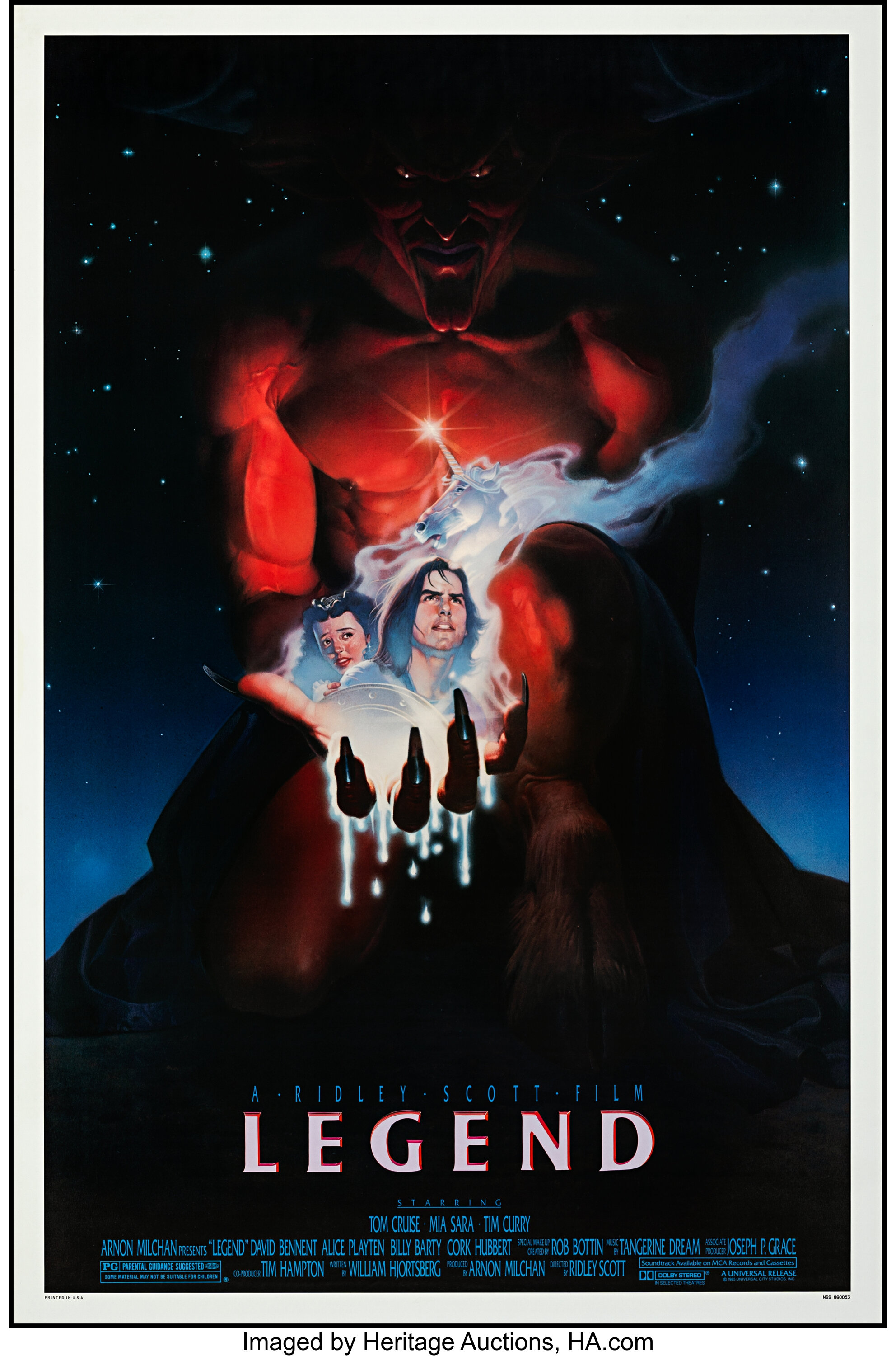 Legend (Universal, 1986). Rolled, Very Fine+. One Sheet (27" X | Lot ...