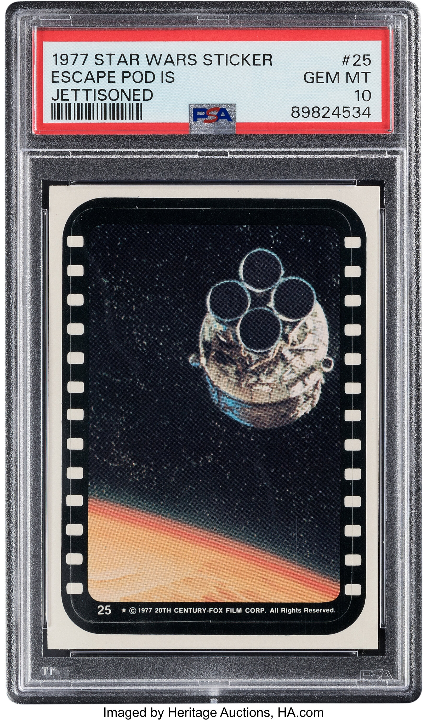 1977 Topps Star Wars Series 3 Stickers - #25 The Escape Pod is | Lot ...