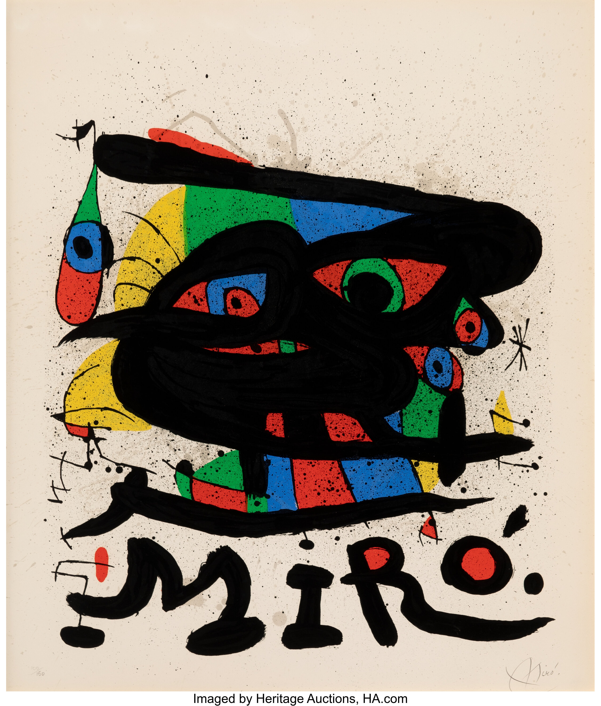 Joan Miró (1893-1983). Miró Sculptures, 1971. Lithograph in colors ...
