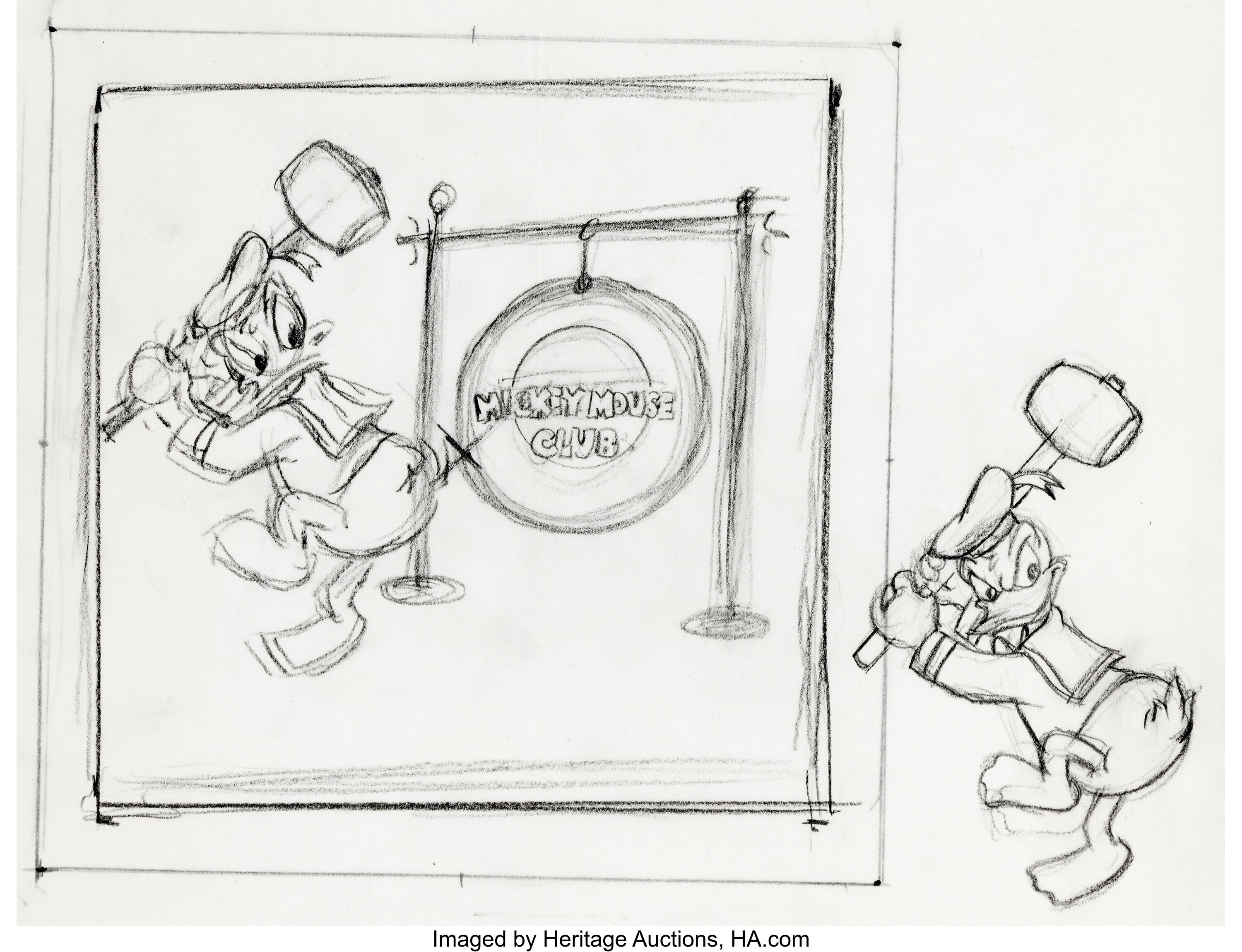The Art of Bill Justice - Pair of Original Donald Duck | Lot #85469 ...