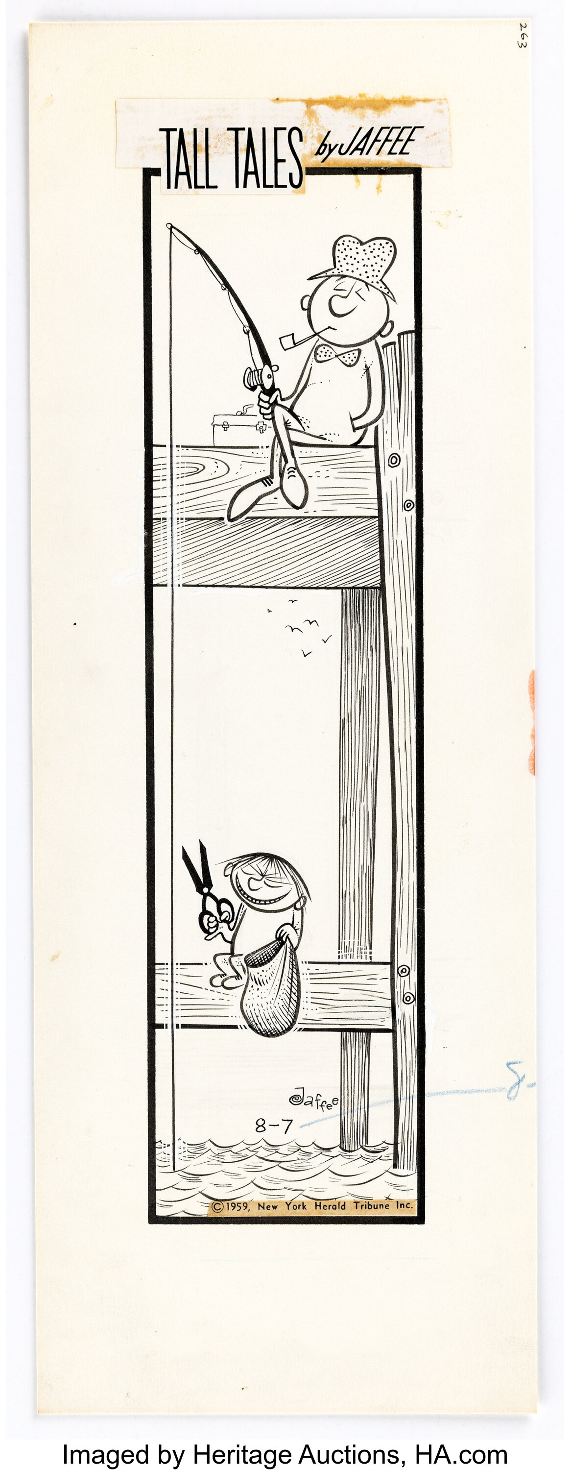 Al Jaffee Tall Tales Daily Comic Strip Original Art dated 8-7-59 | Lot ...
