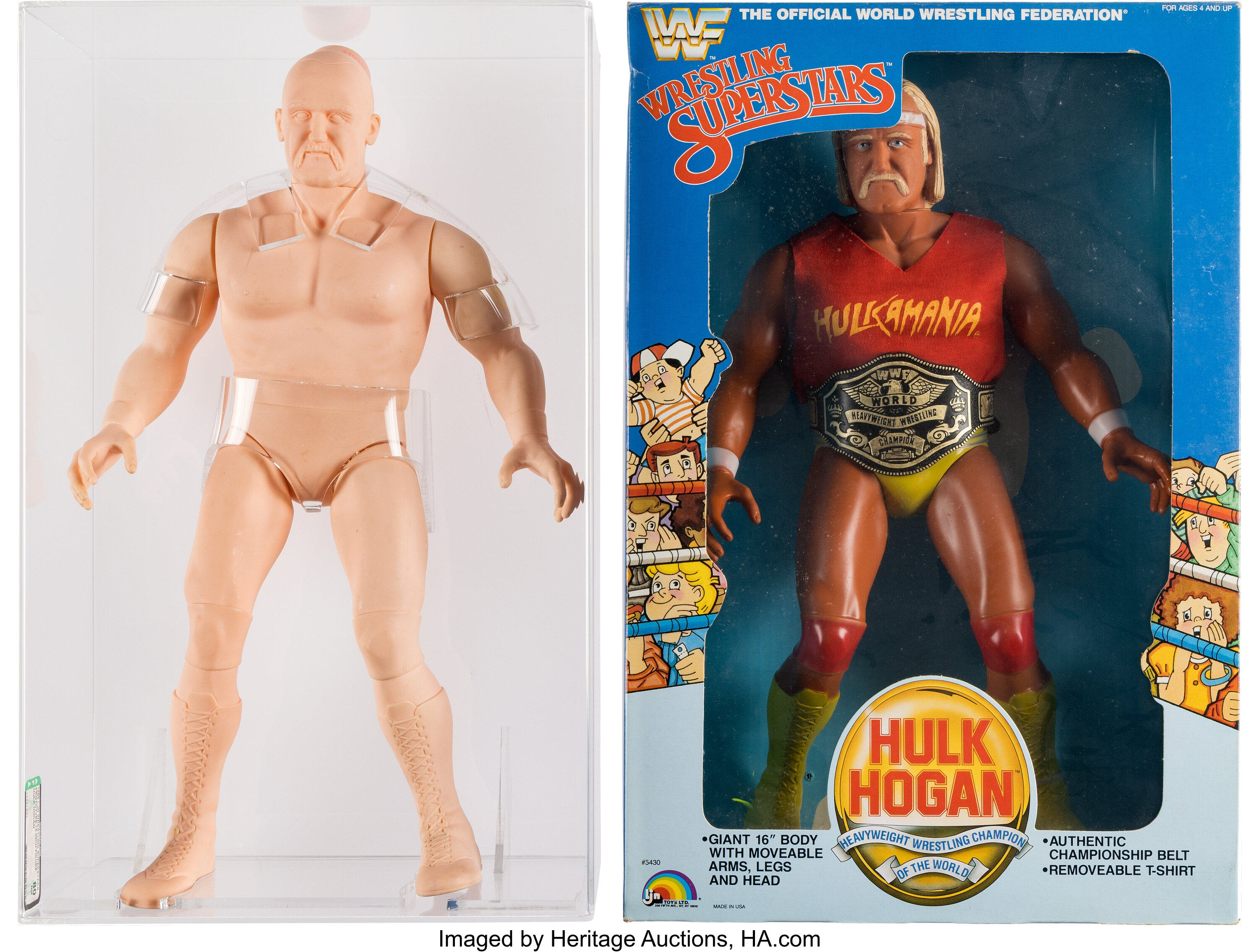 WWF Wrestling Superstars Hulk Hogan 16 Inch Figure & Test Shot AFA ...