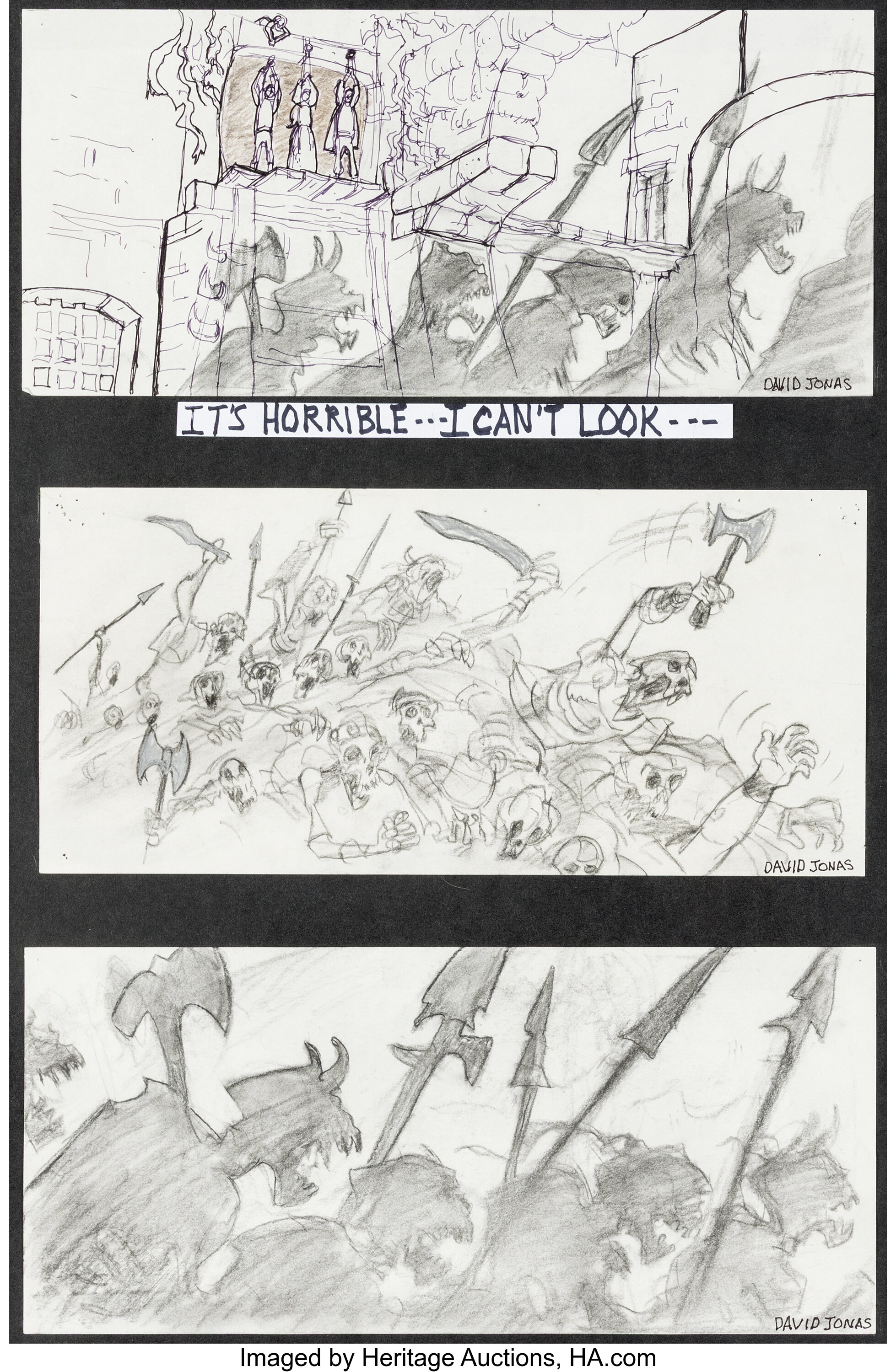 The Black Cauldron Original Storyboard Art by David Jonas Group of ...