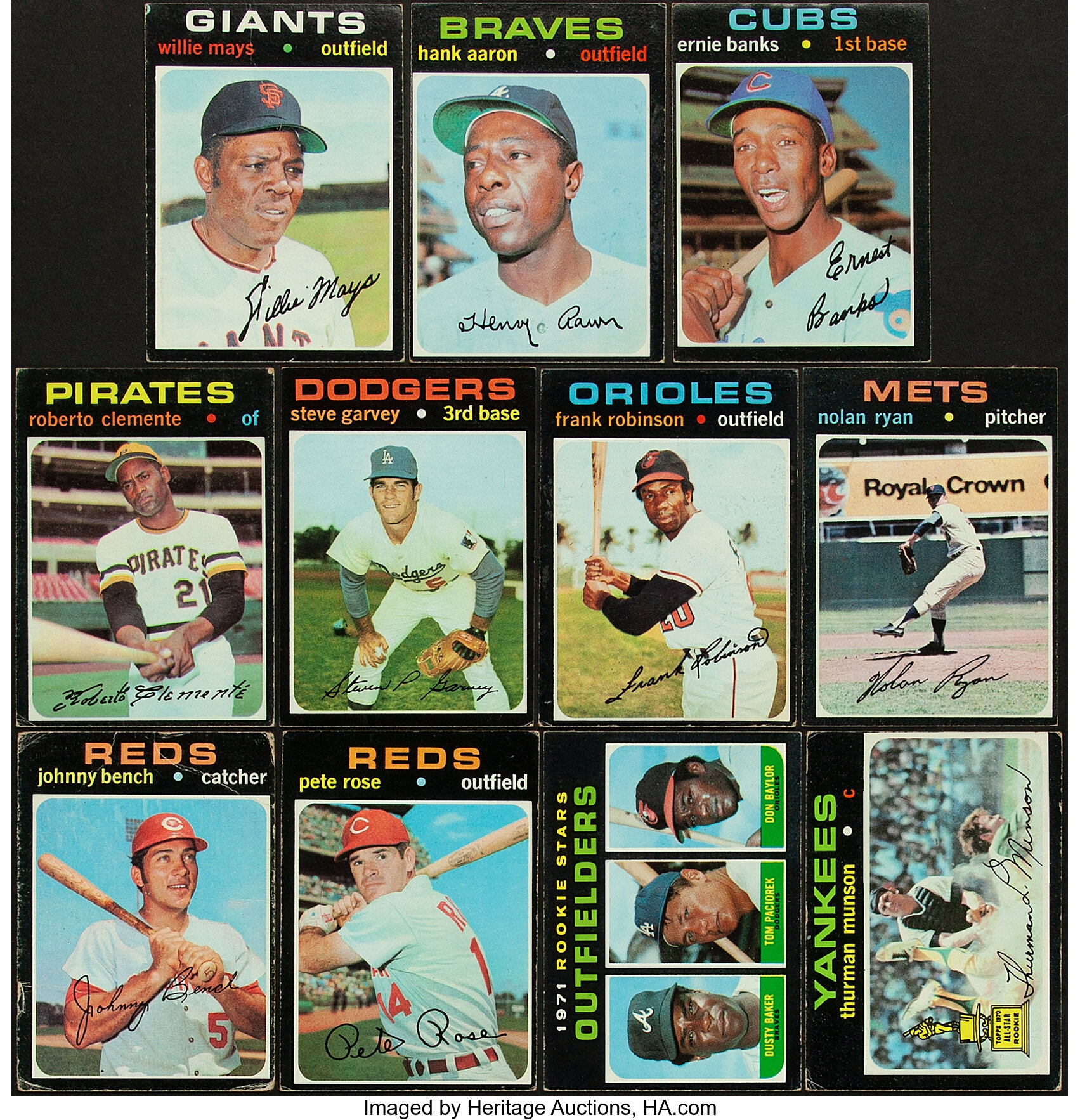 1971 Topps Baseball Near Set (750/752). ... Baseball Cards Sets | Lot ...