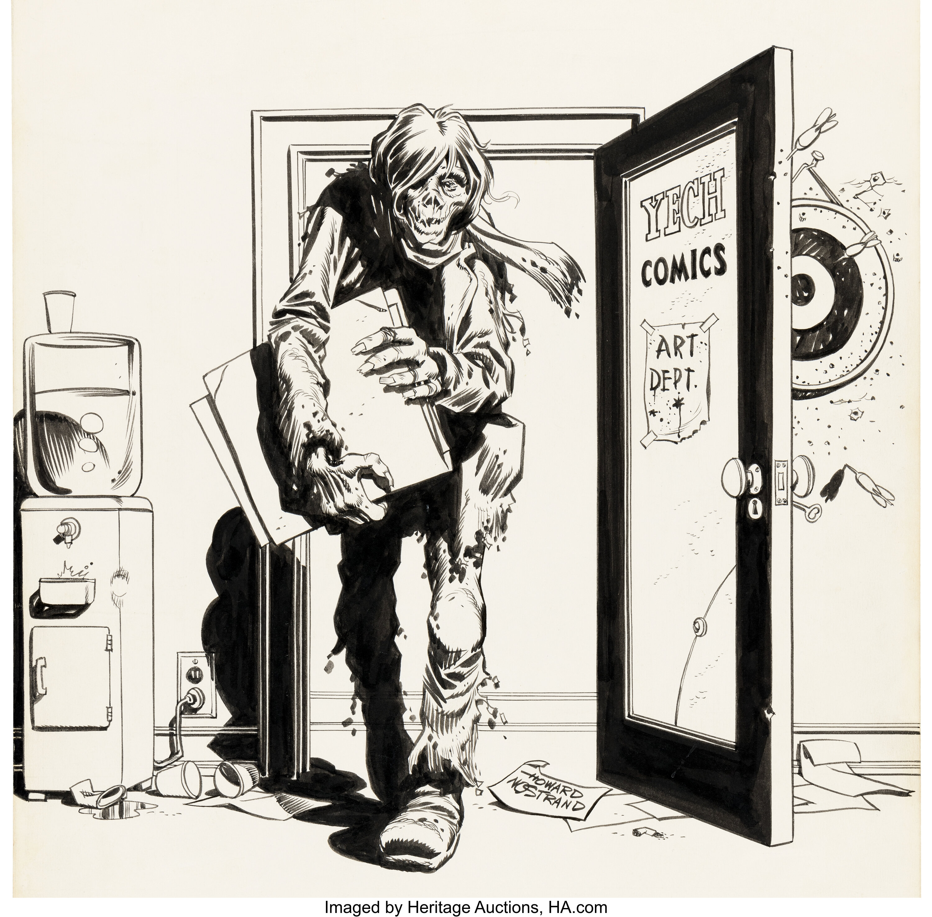 Howard Nostrand Graphic Story Magazine #16 Cover Original Art (Bill ...