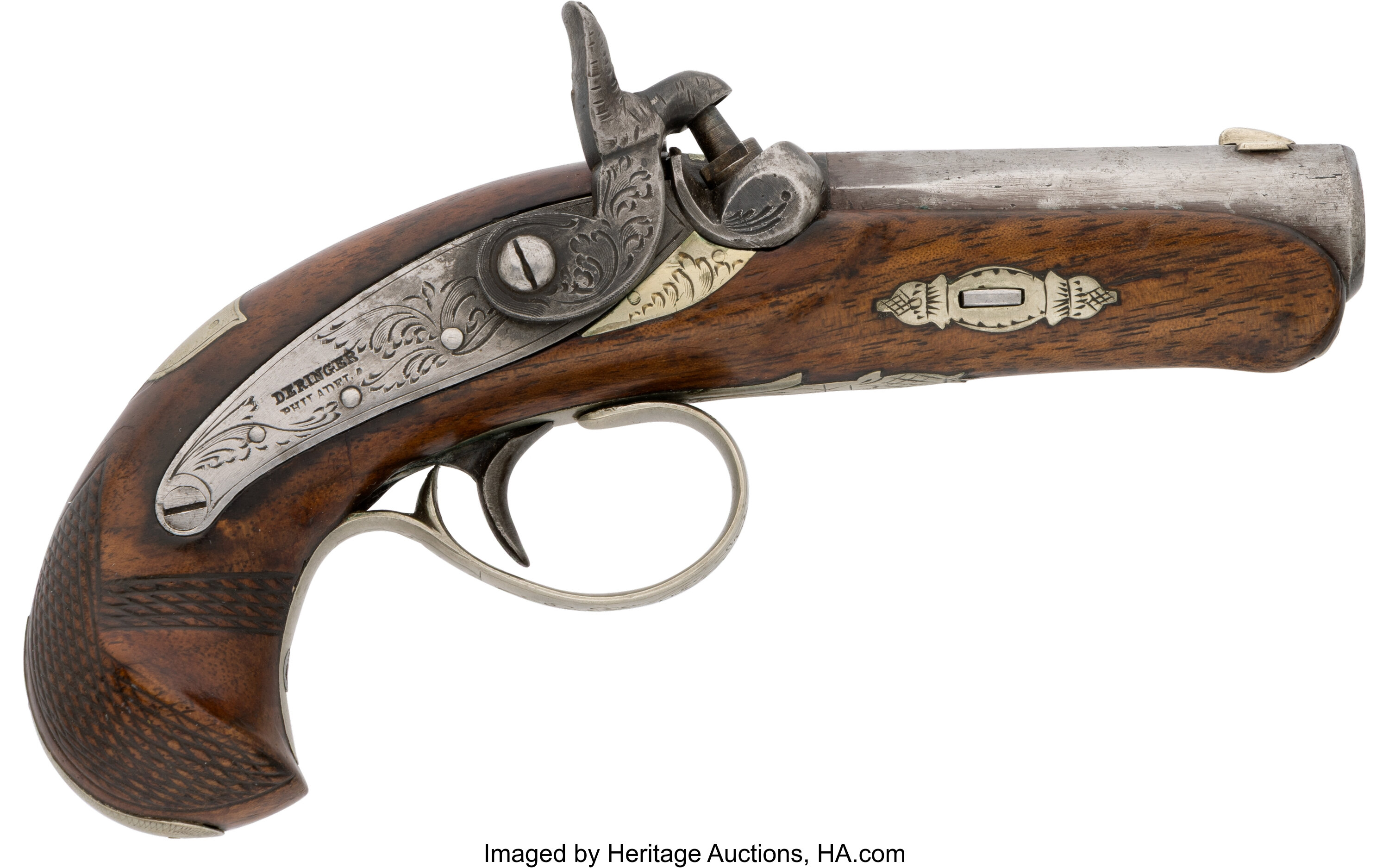 Engraved Philadelphia Deringer Percussion Pistol.. ... Handguns | Lot ...