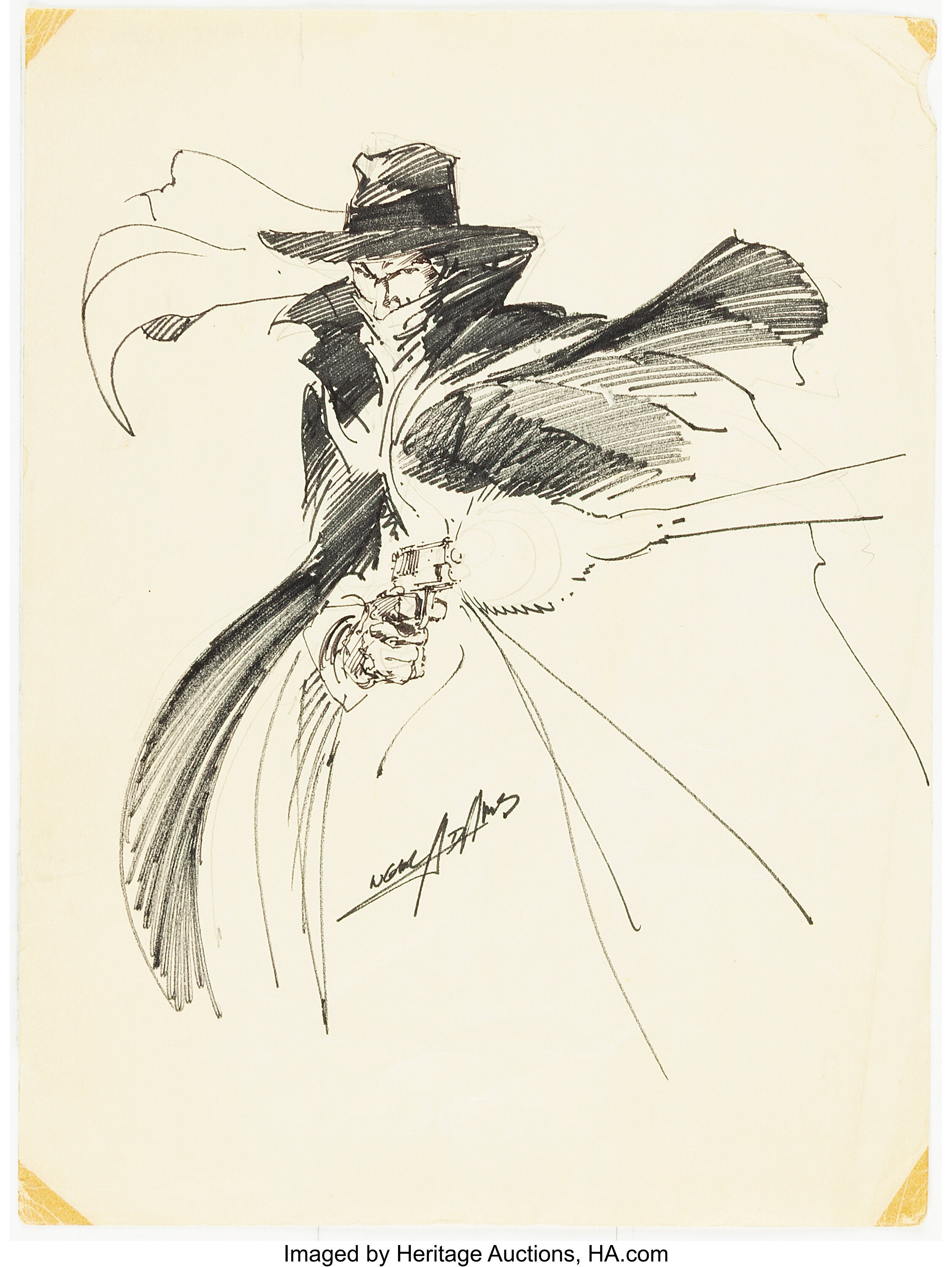 Neal Adams - The Shadow Specialty Sketch Original Art (1977).... | Lot ...