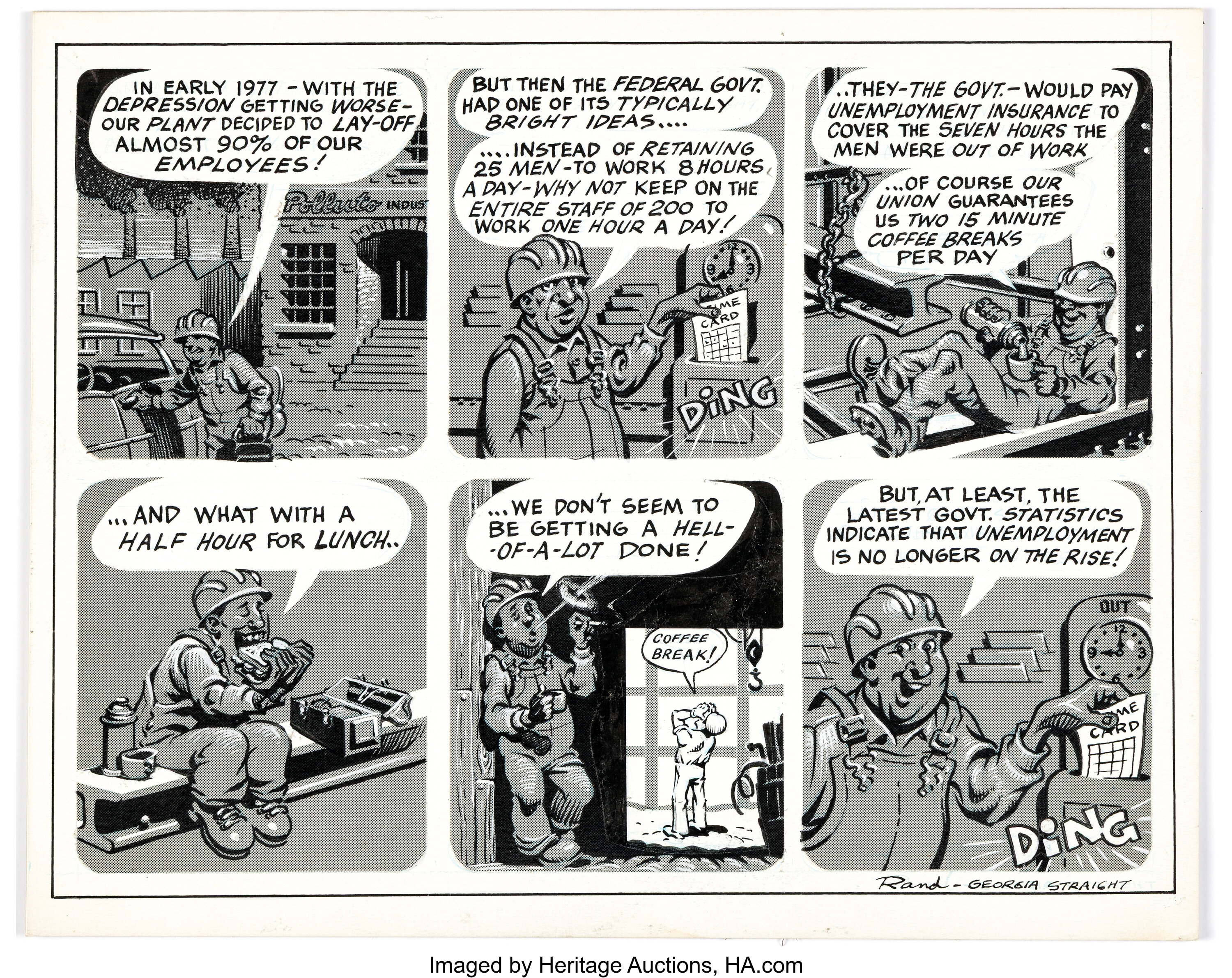 Rand Holmes The Georgia Straight Comic Strip Illustration Original ...