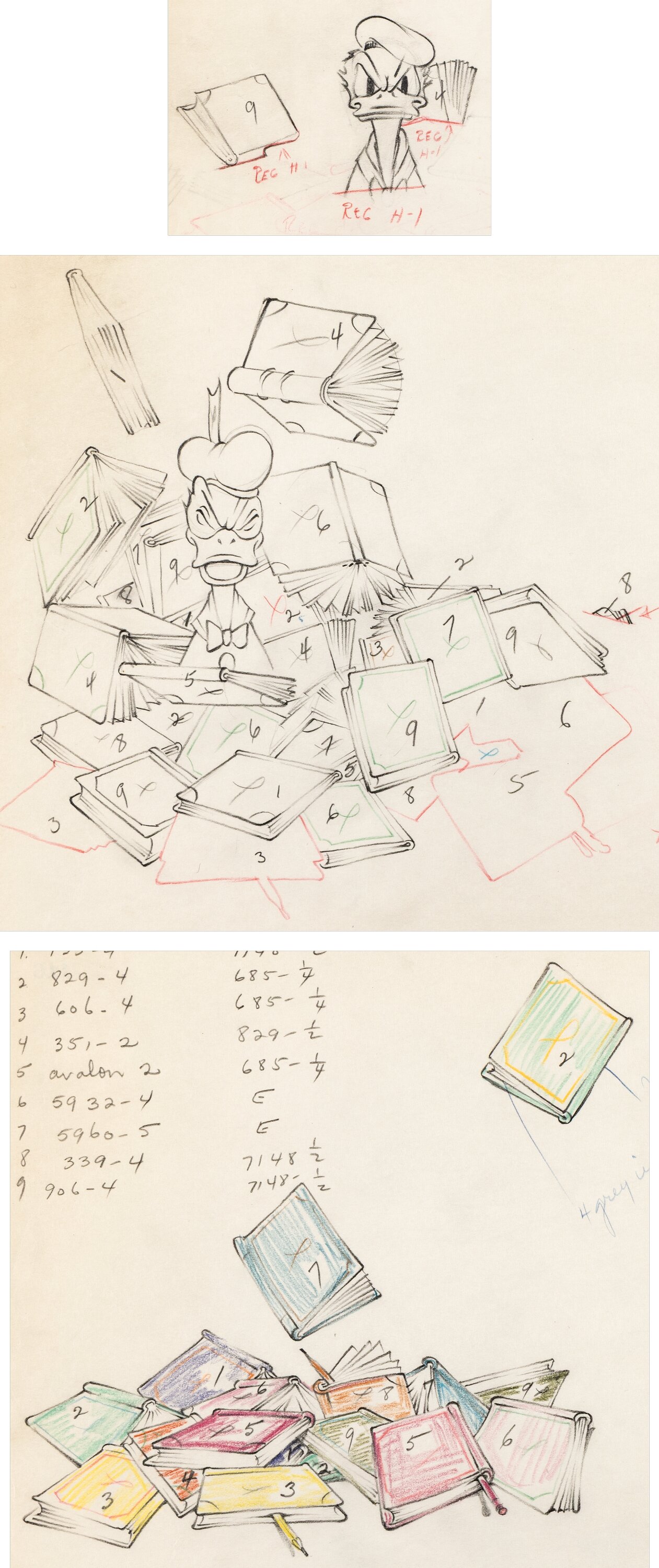 The Autograph Hound Trio of Original Donald Duck Production | Lot ...