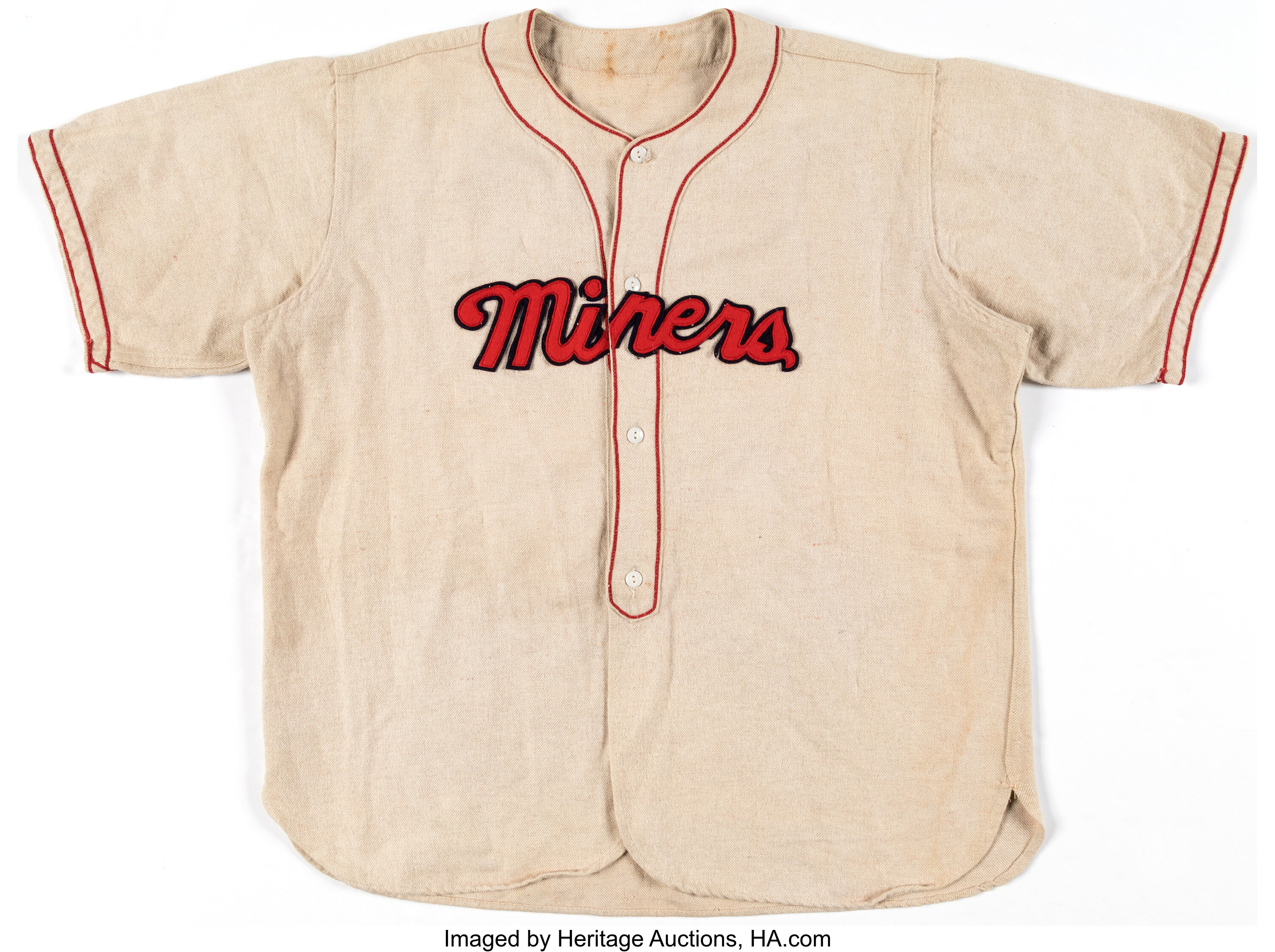 1940s-50s Scranton Miners (Eastern League) Game Worn Jersey.... | Lot ...