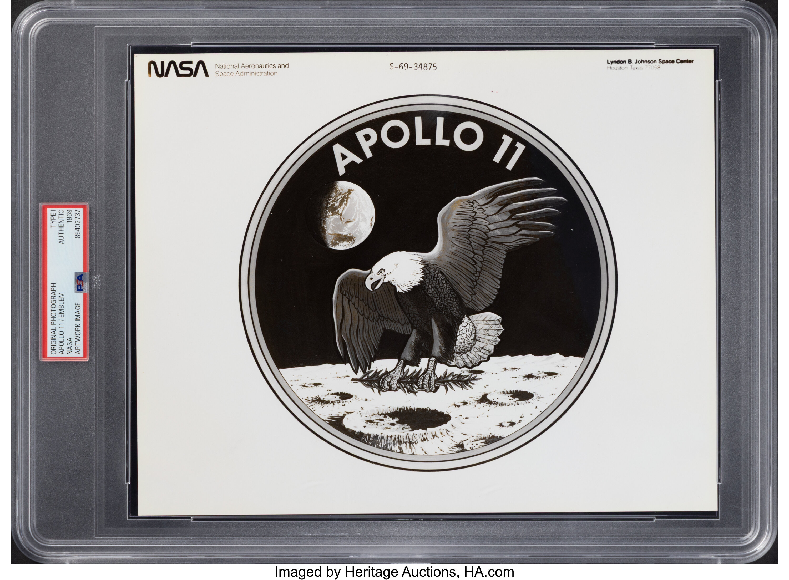 1969 Apollo 11 Insignia NASA Photograph.... Miscellaneous | Lot #58554 ...