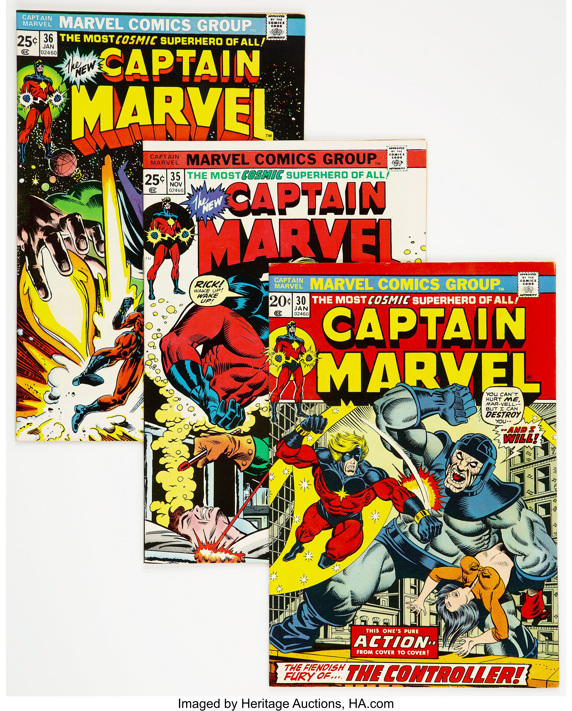 Captain Marvel Group of 30 (Marvel, 1974-79) Condition: Average | Lot ...
