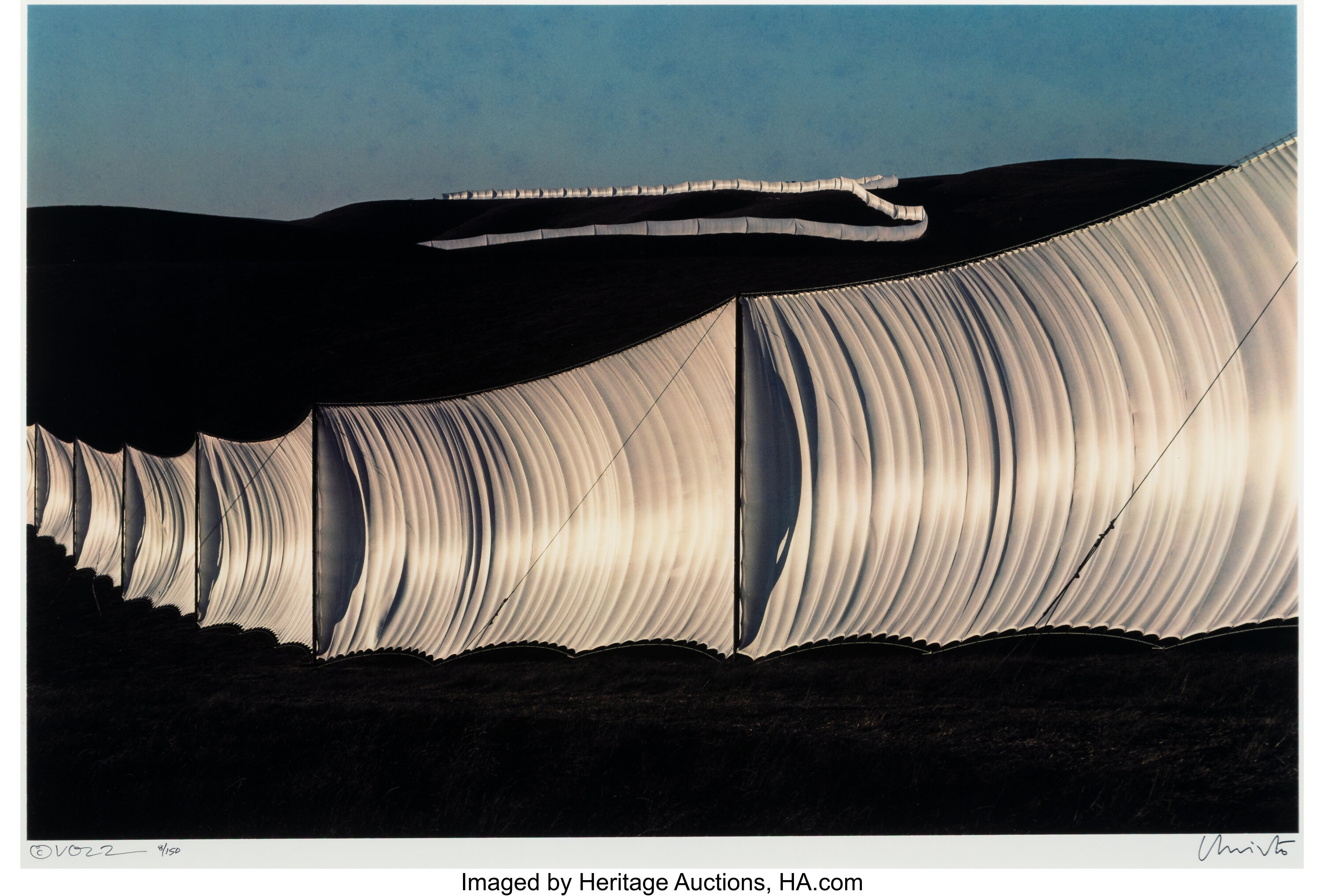 Christo (1935-2020) and Wolfgang Volz (b. 1948). Running Fence, | Lot ...