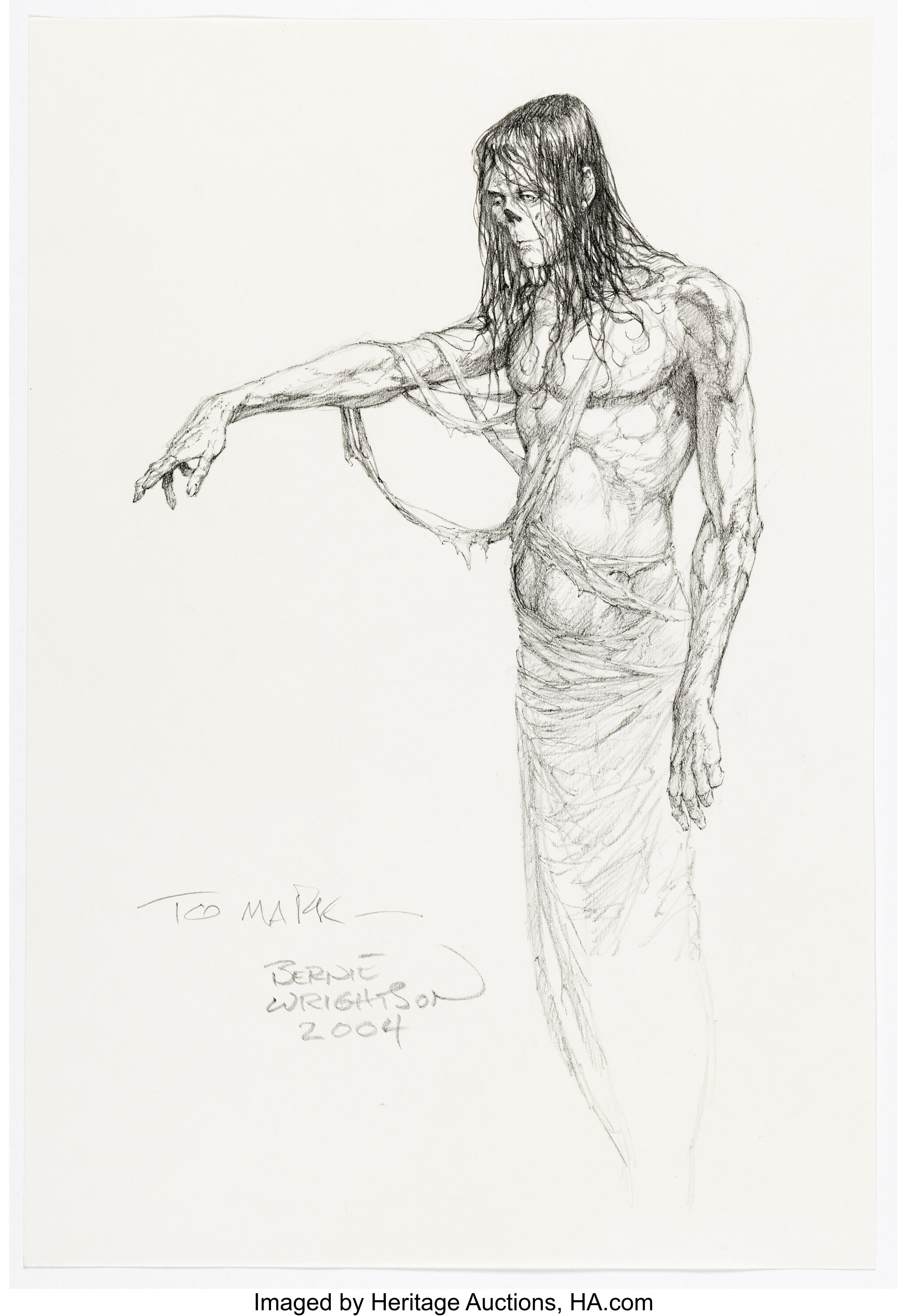 Bernie Wrightson - Frankenstein's Monster Illustration Original Art ...