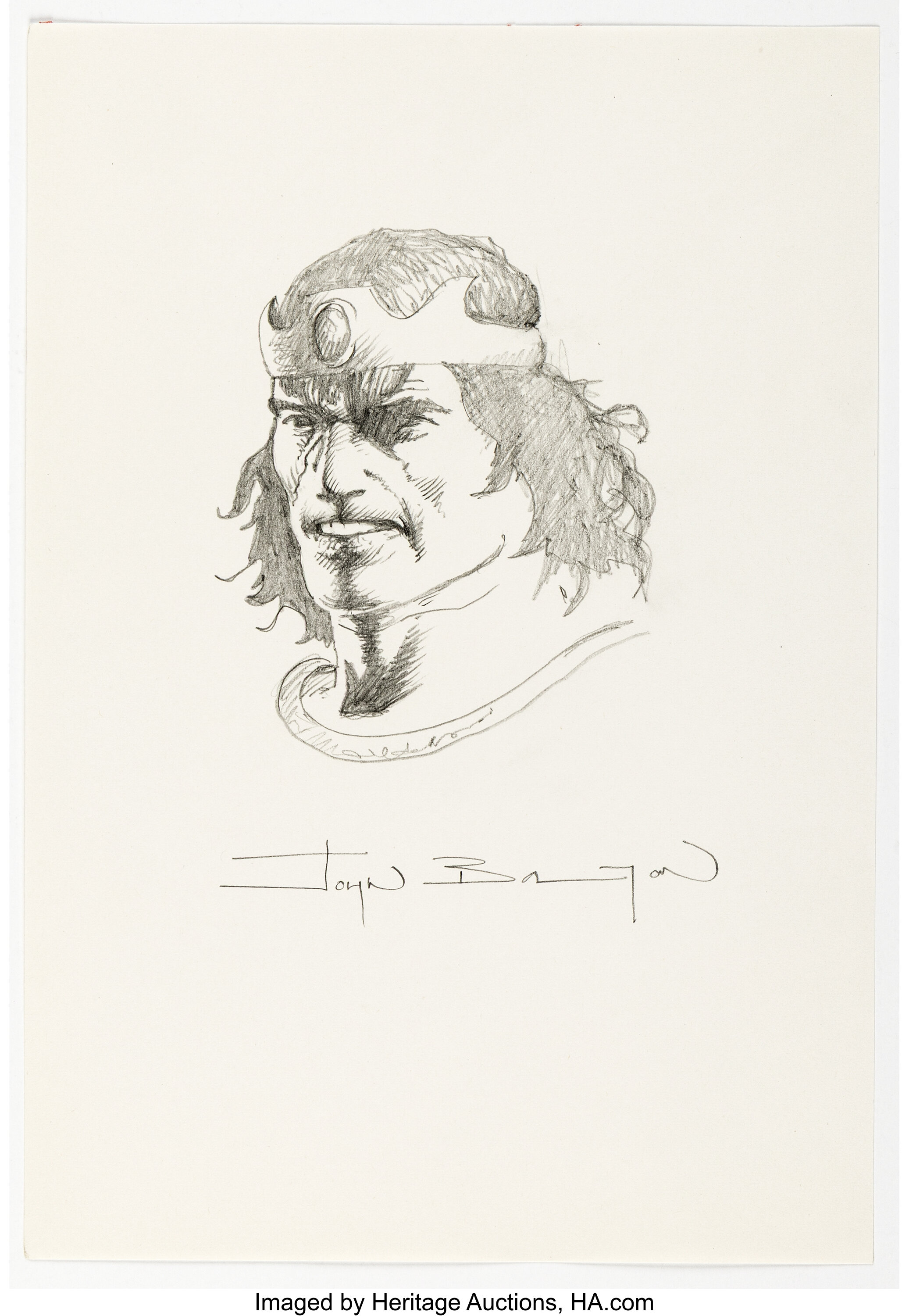 John Bolton - King Kull Sketch Original Art (undated).... Original ...