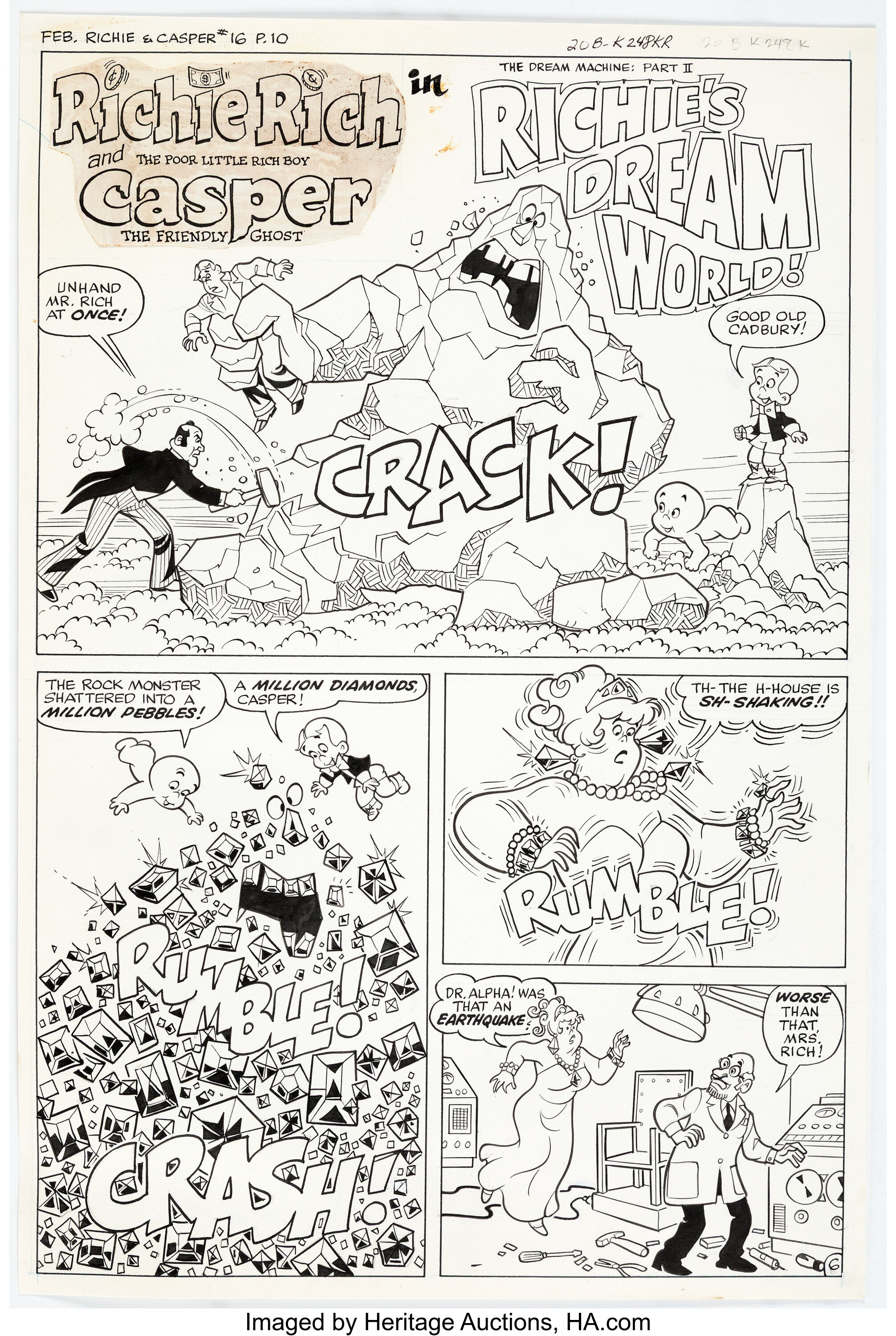 Warren Kremer (attributed) Richie Rich & Casper #16 "Richie's Dream ...