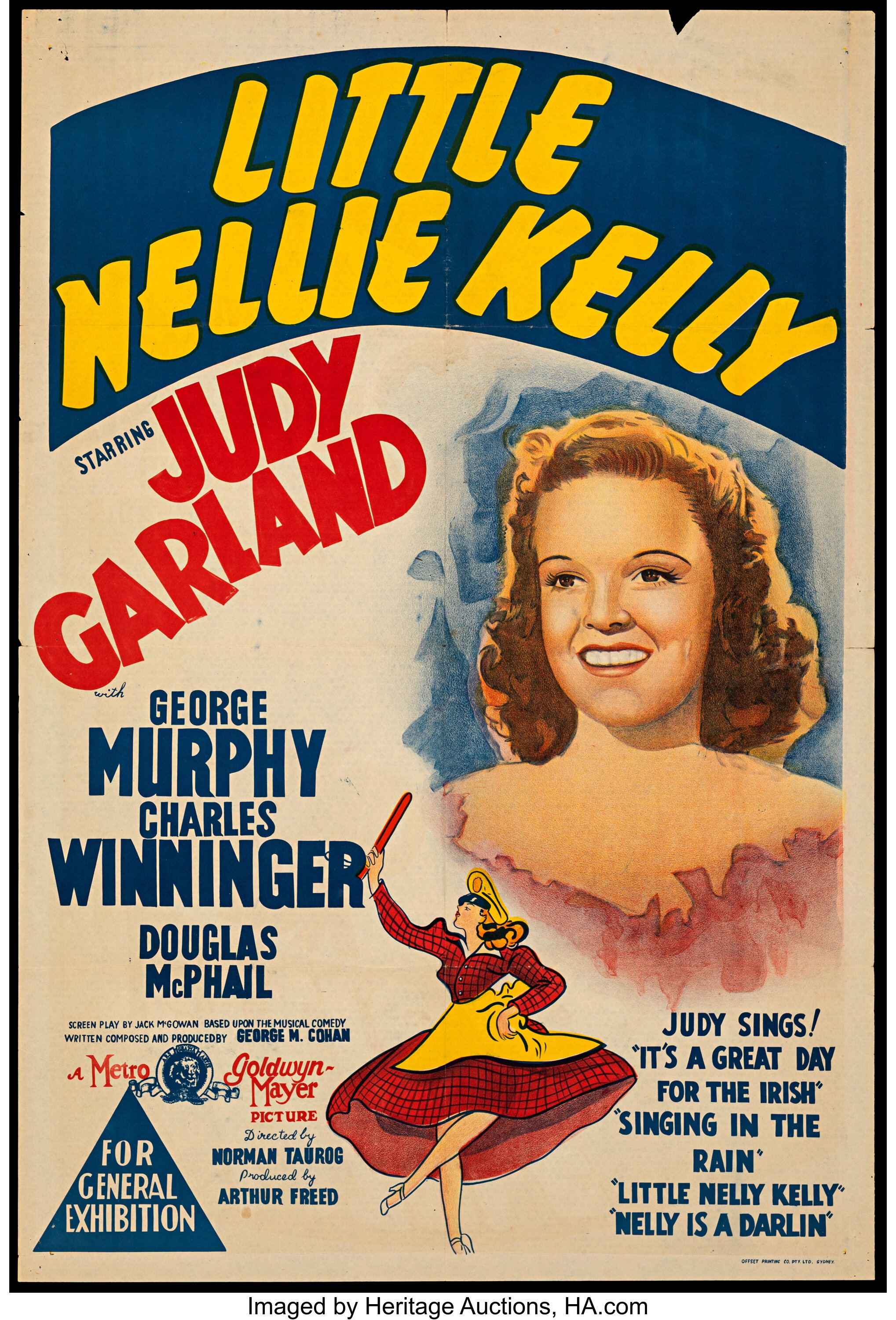 Little Nellie Kelly (MGM, 1940). Folded, Fine+. Australian One | Lot ...